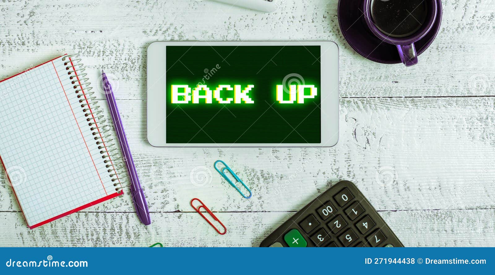 Sign Displaying Back Up. Concept Meaning Saving Important Data into ...