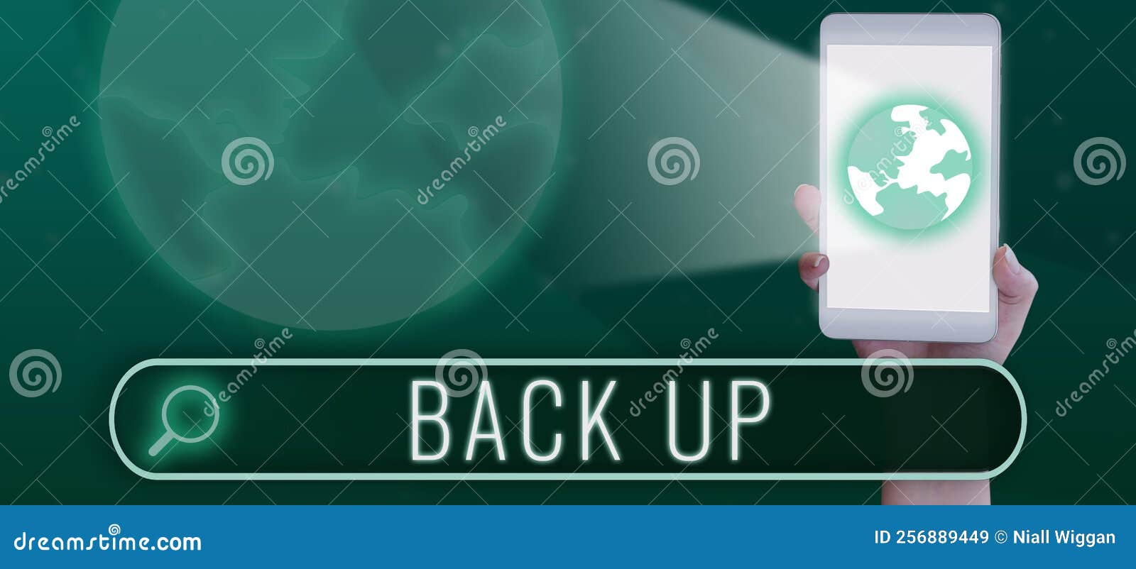 Sign Displaying Back Up. Internet Concept Saving Important Data into ...