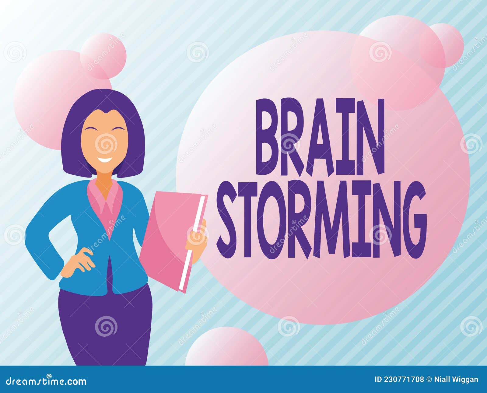 Text Sign Showing Brain Storming. Business Showcase Stimulating ...