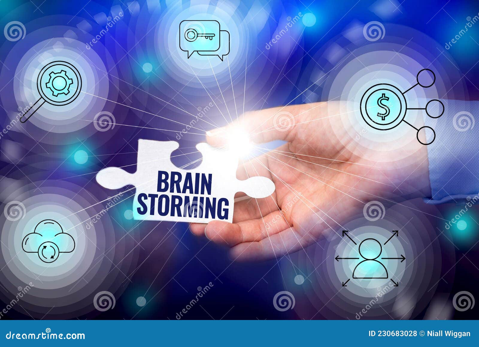 Sign Displaying Brain Storming. Word Written on Stimulating Creative ...