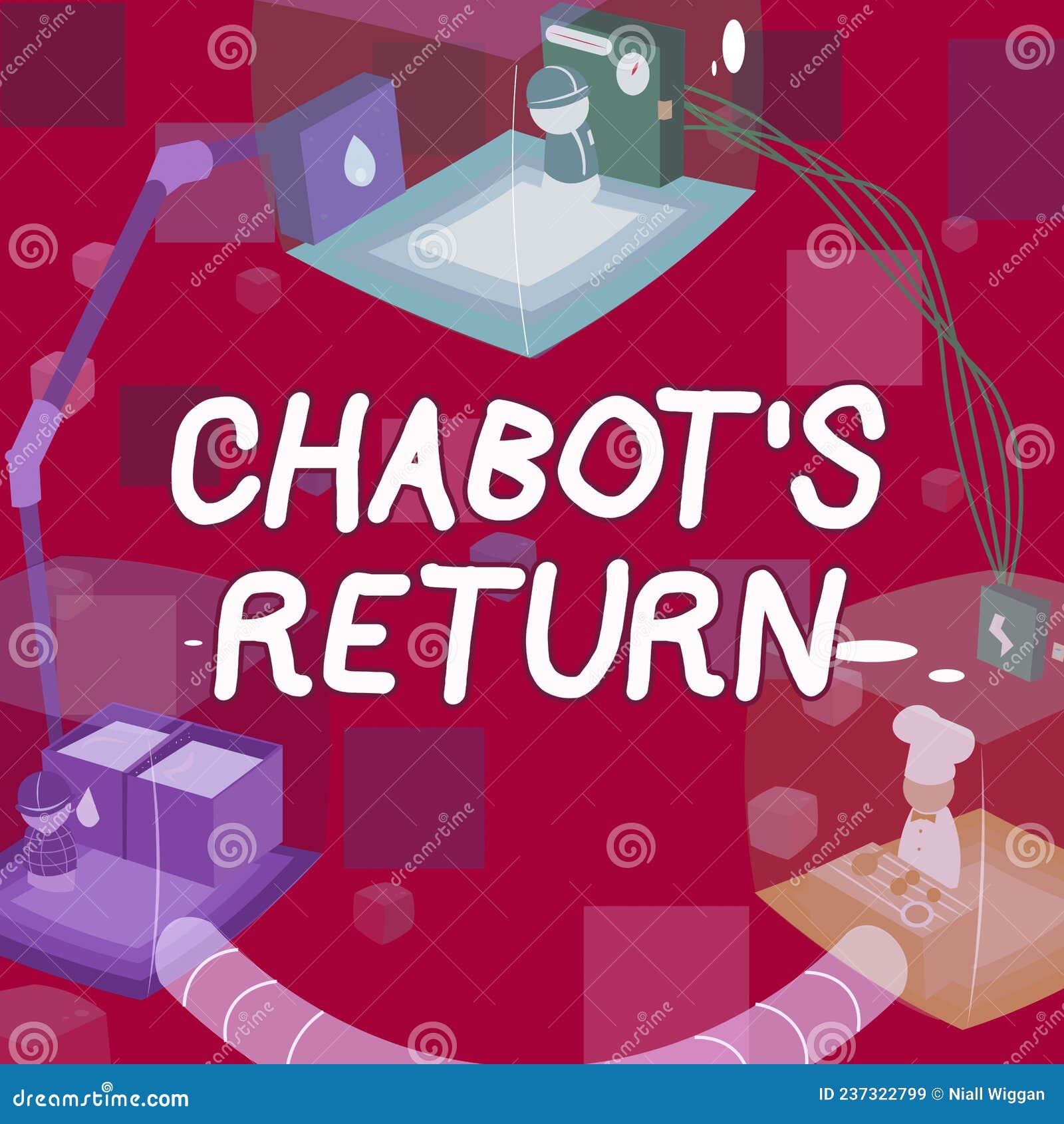 Chabot - Artificial Intelligence Robot Icon With Message On Isometric ...