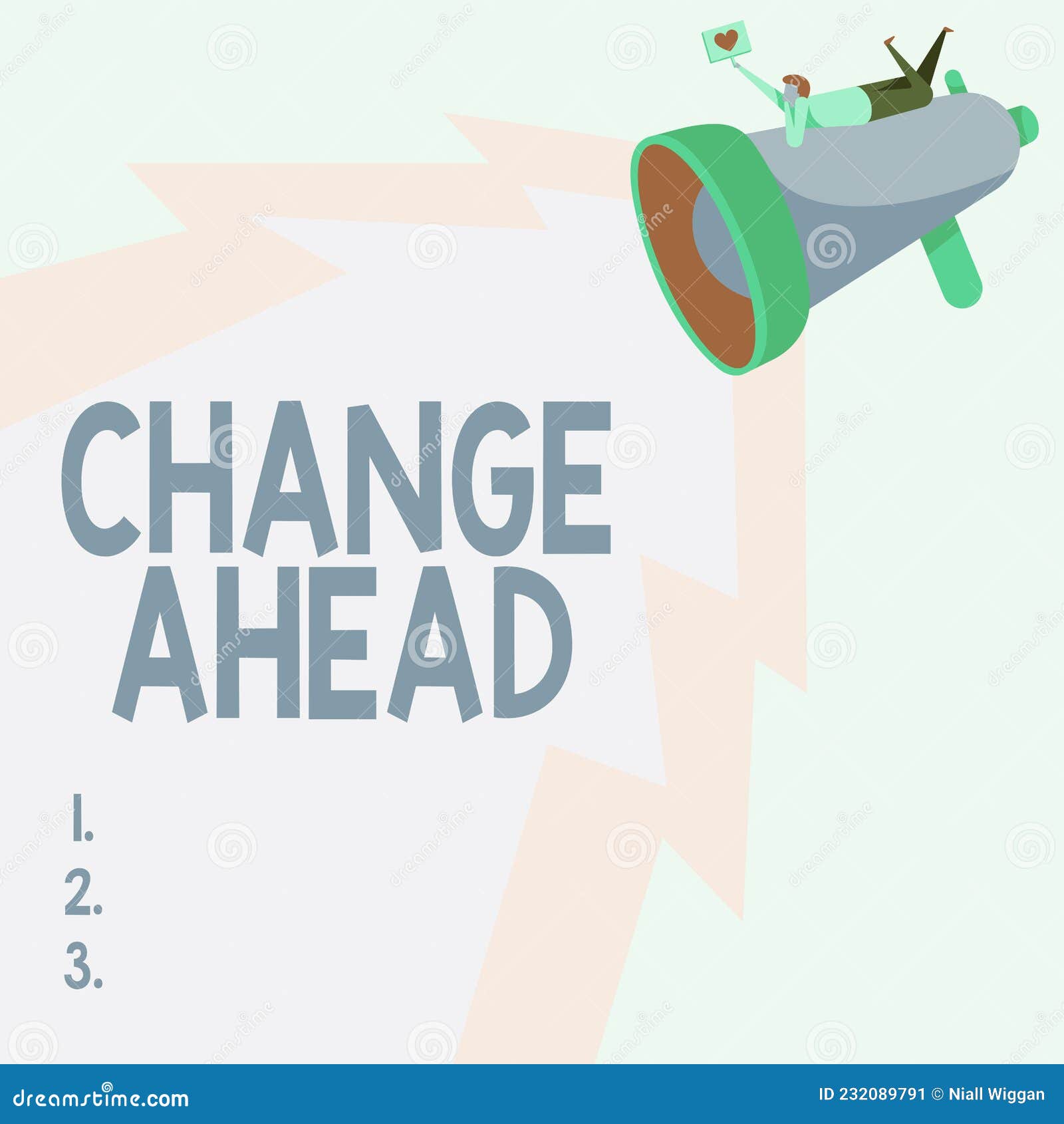 Sign Displaying Change Ahead. Word for To Replace with or Exchange for ...