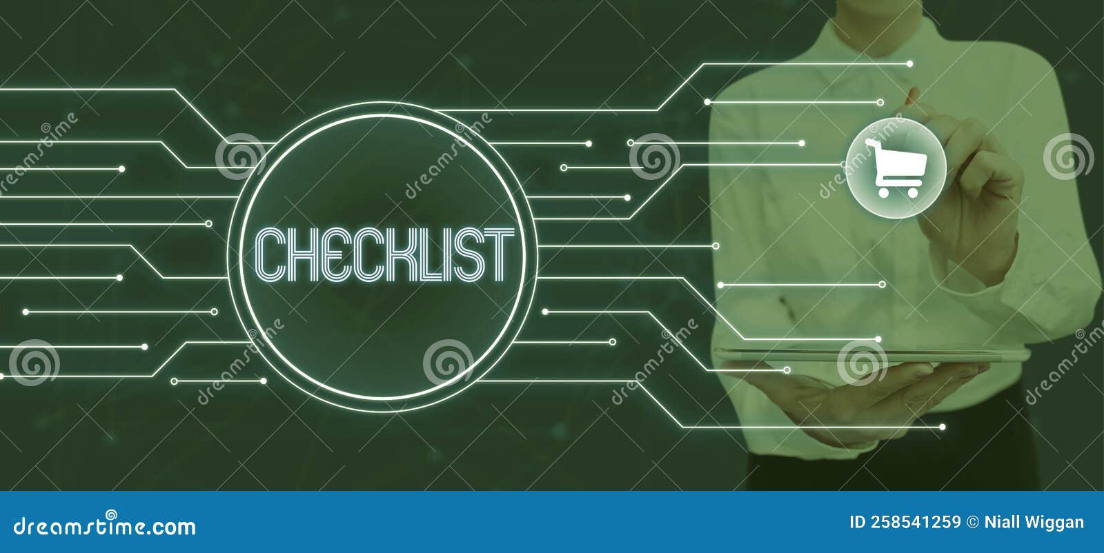 Sign Displaying Checklist. Business Showcase List Down of the Detailed ...