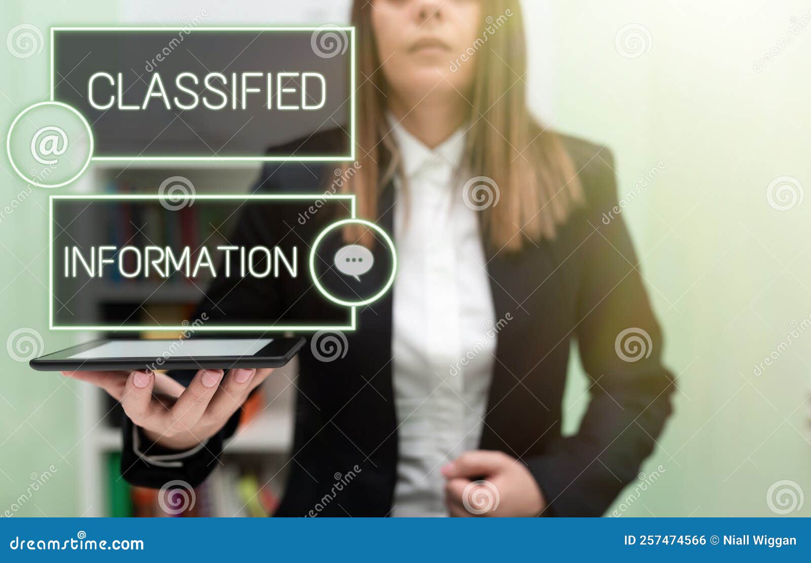 Sign Displaying Classified Information. Word Written on Sensitive Data ...