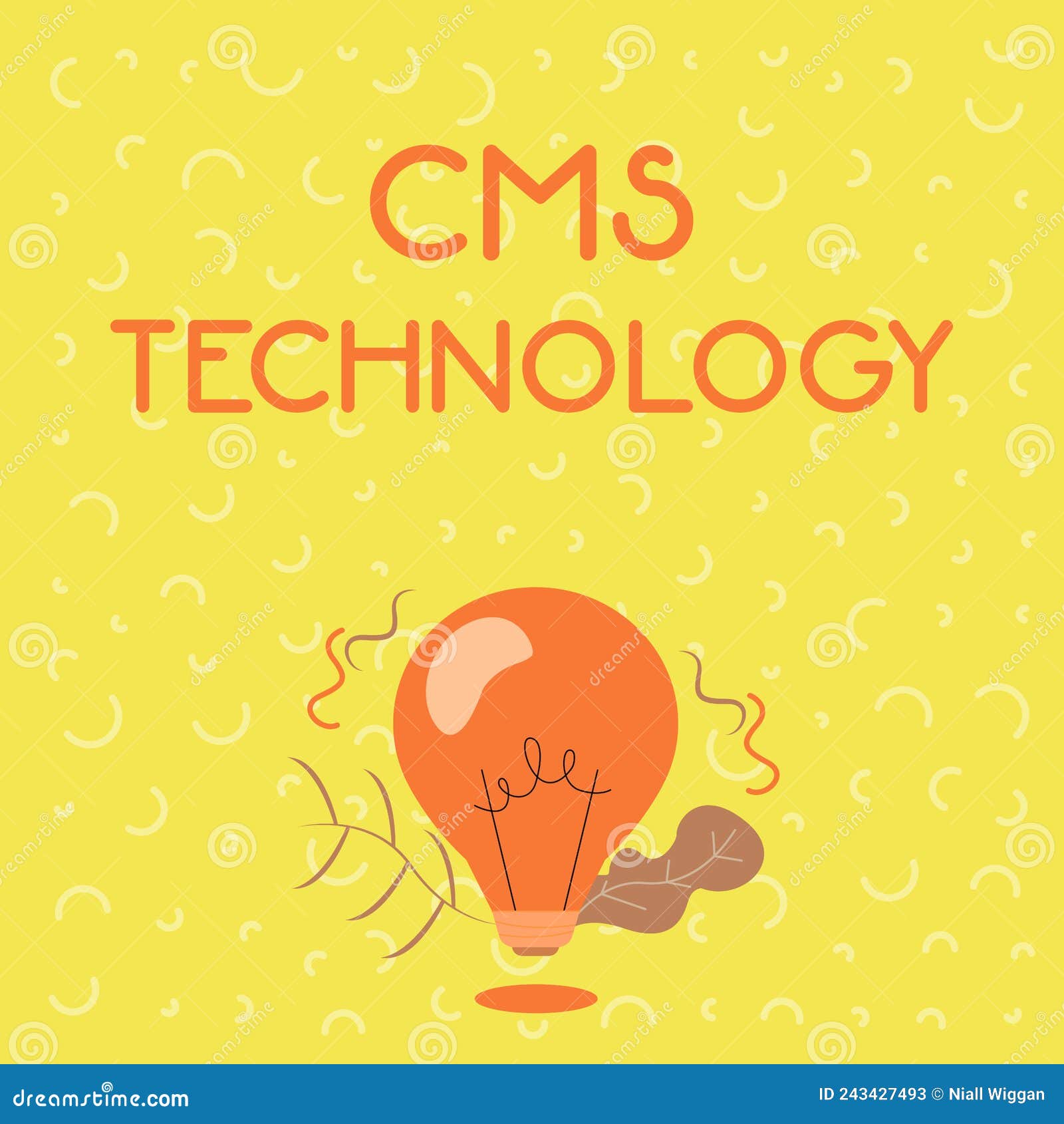 Sign Displaying Cms Technology. Concept Meaning Programs that are Used ...