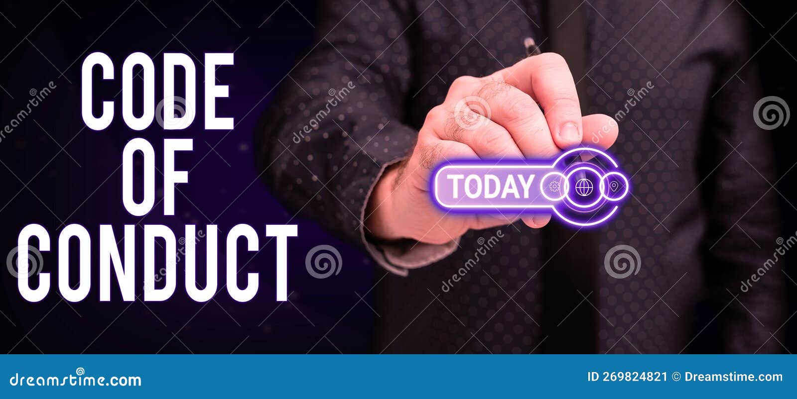 Sign Displaying Code of Conduct. Business Idea Ethics Rules Moral Codes ...