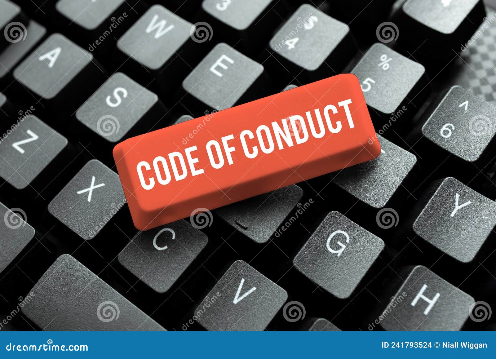 Sign Displaying Code of Conduct. Concept Meaning Set of Principles are ...