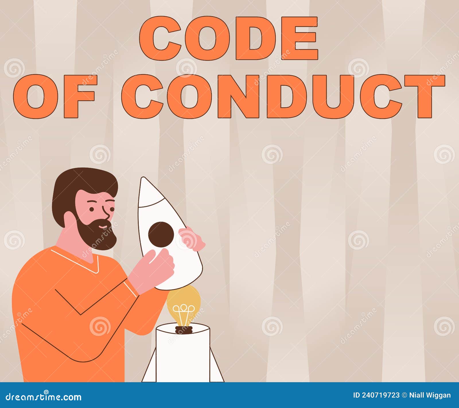 Text Sign Showing Code of Conduct. Business Showcase Ethics Rules Moral ...