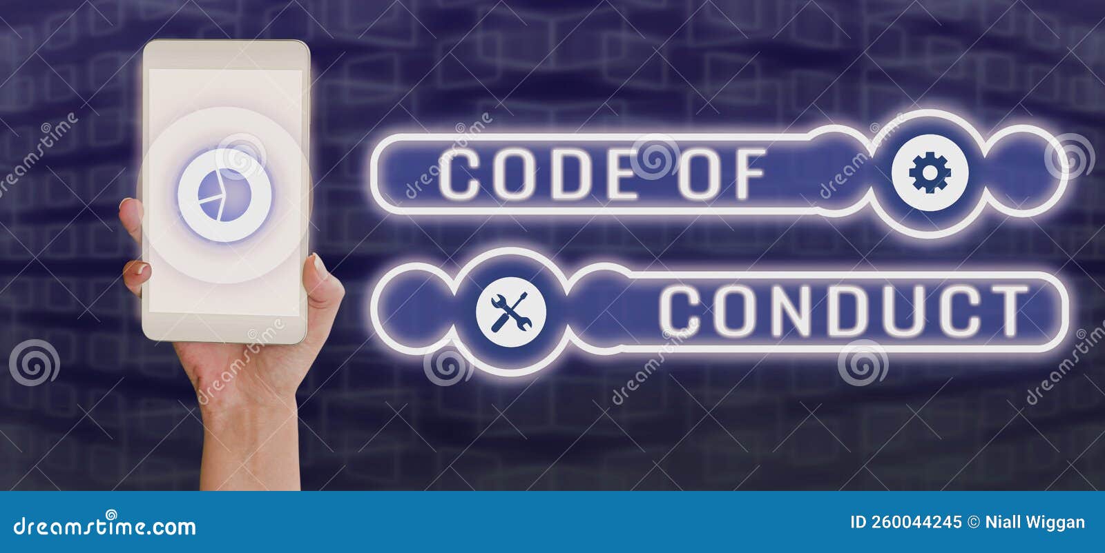 Inspiration Showing Sign Code of Conduct. Business Approach Set of ...