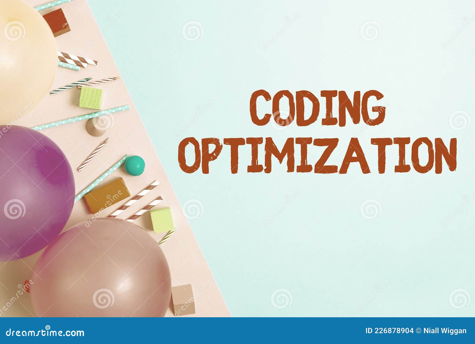 Sign Displaying Coding Optimization. Word Written on Method of Code ...