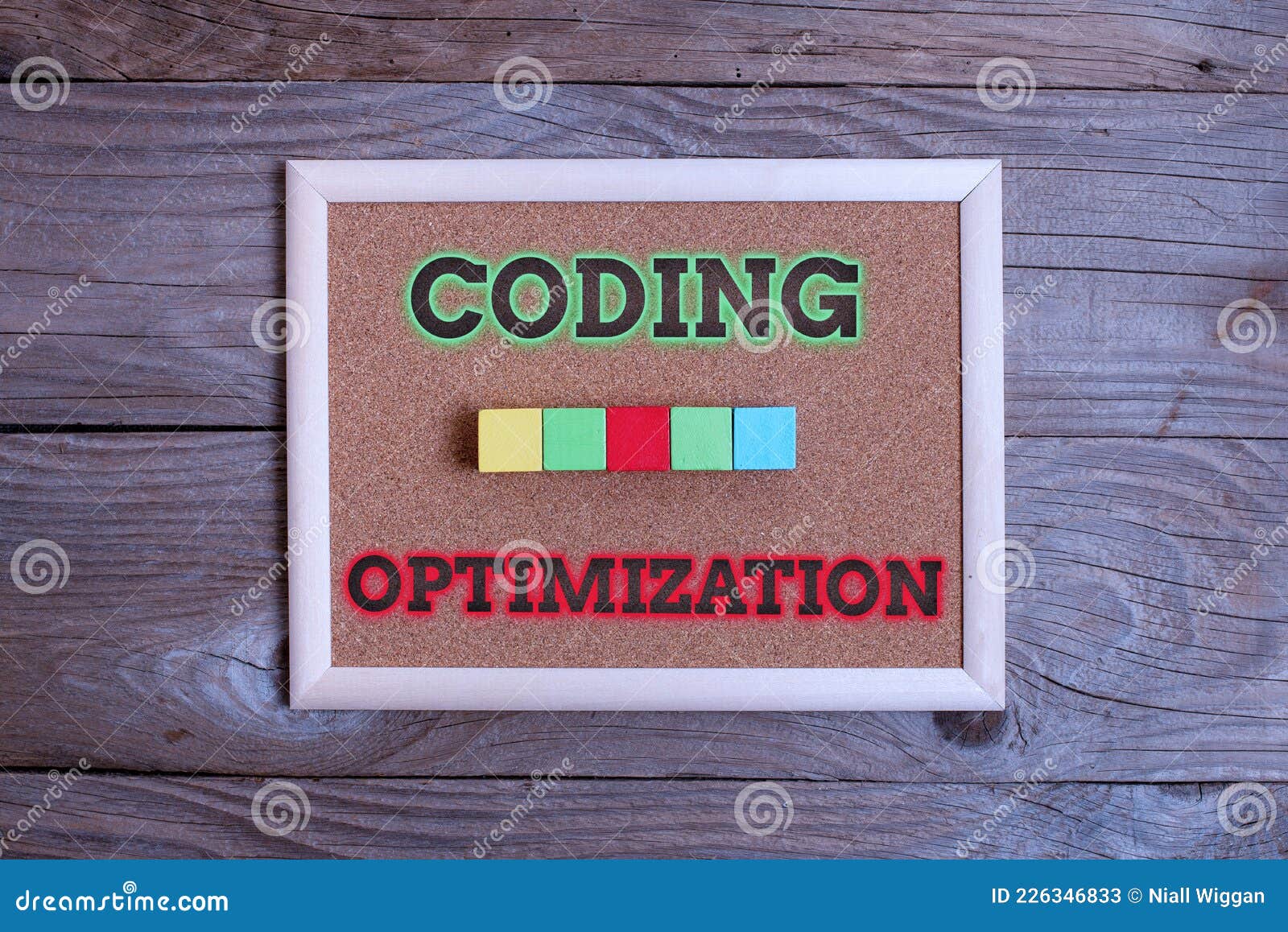 Sign Displaying Coding Optimization. Word Written on Method of Code ...
