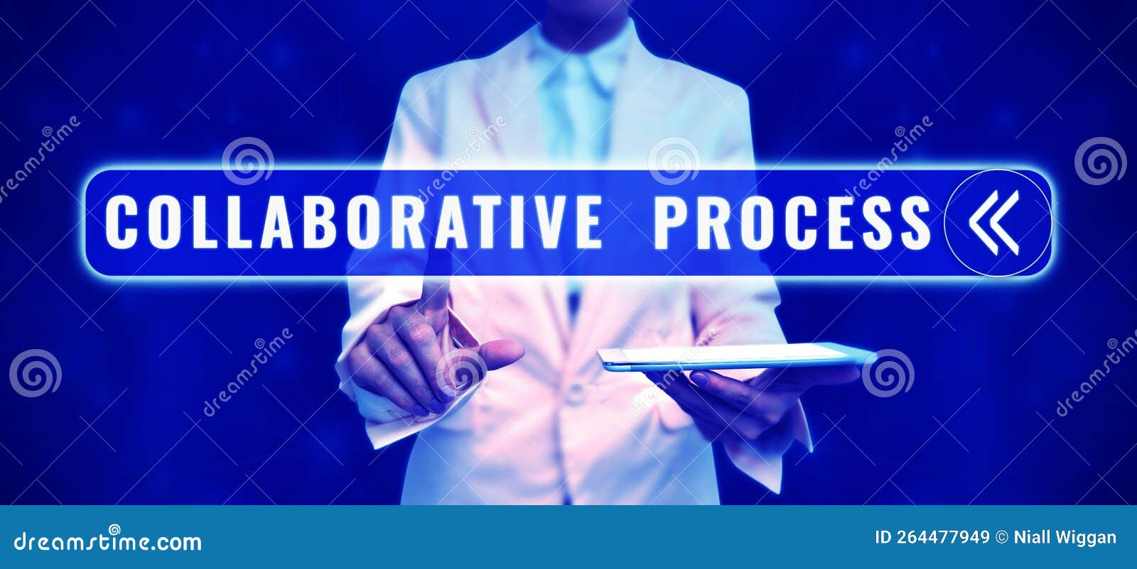 Text Caption Presenting Collaborative Process. Business Concept People ...