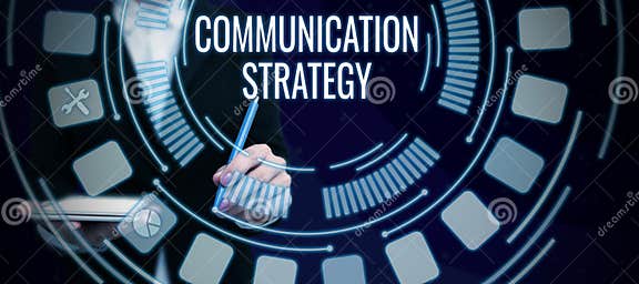 Sign Displaying Communication Strategy. Word for Verbal Nonverbal or ...