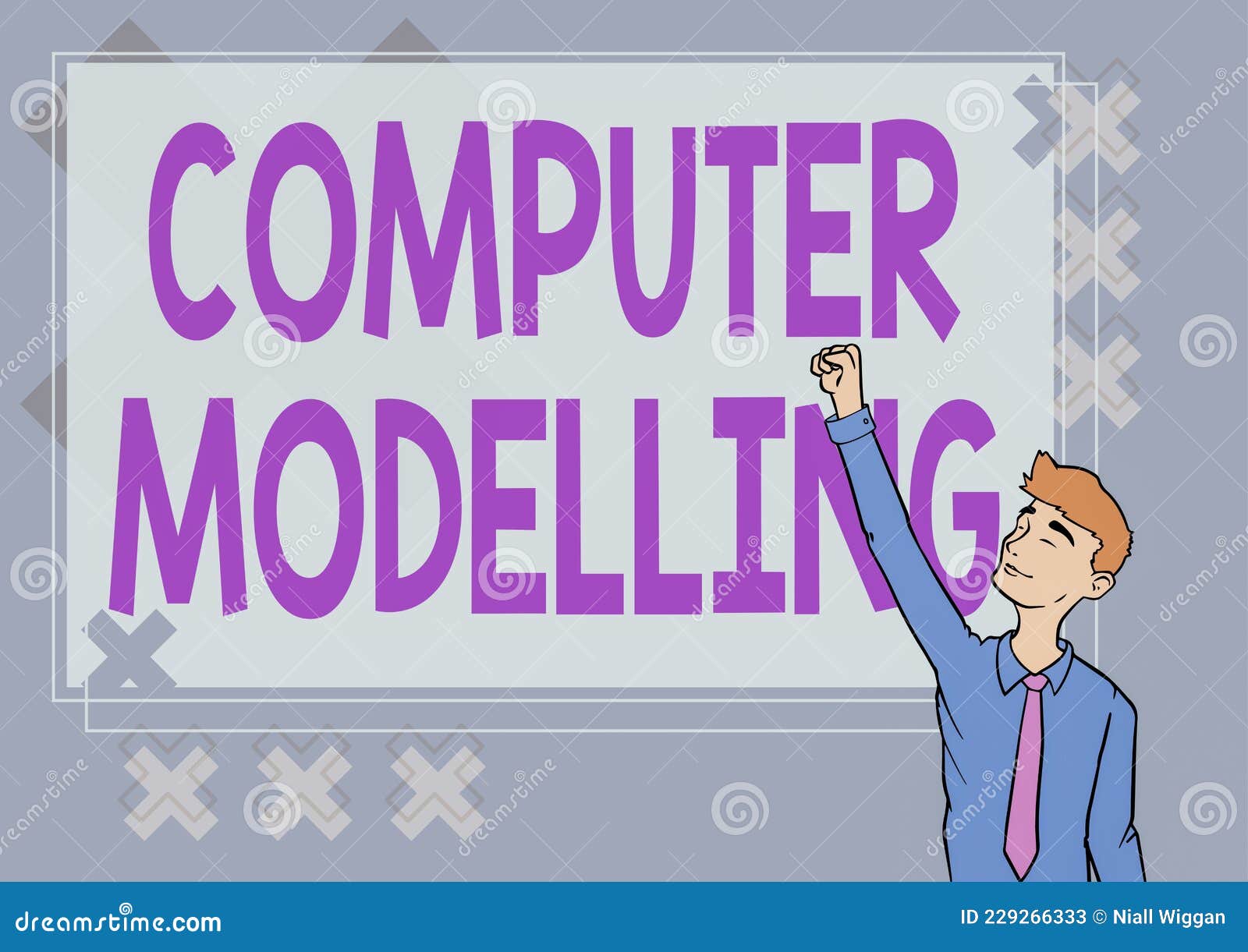 Hand Writing Sign Computer Modelling. Business Concept Using a Computer ...