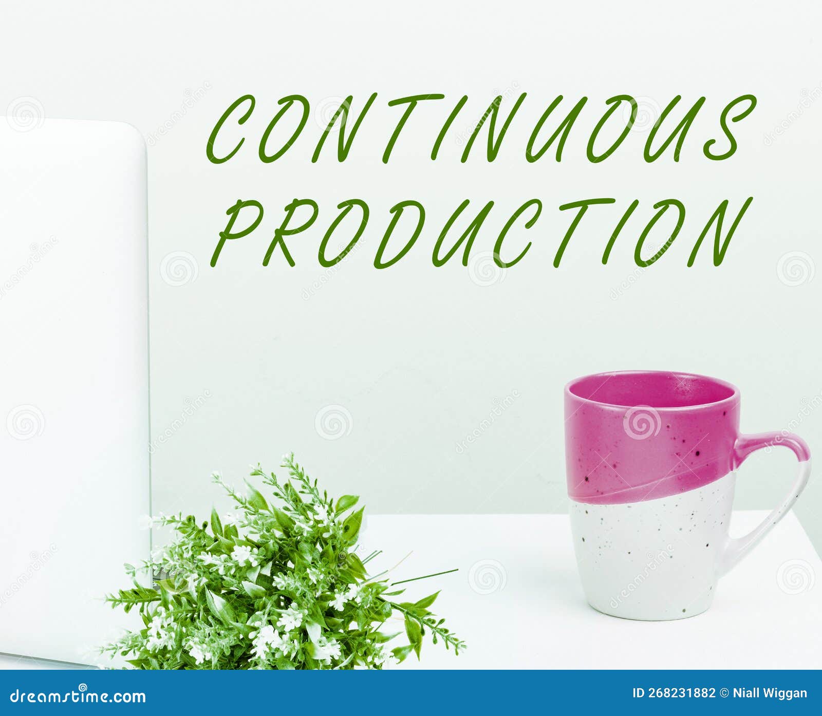 Sign Displaying Continuous Production. Concept Meaning Involves Small ...