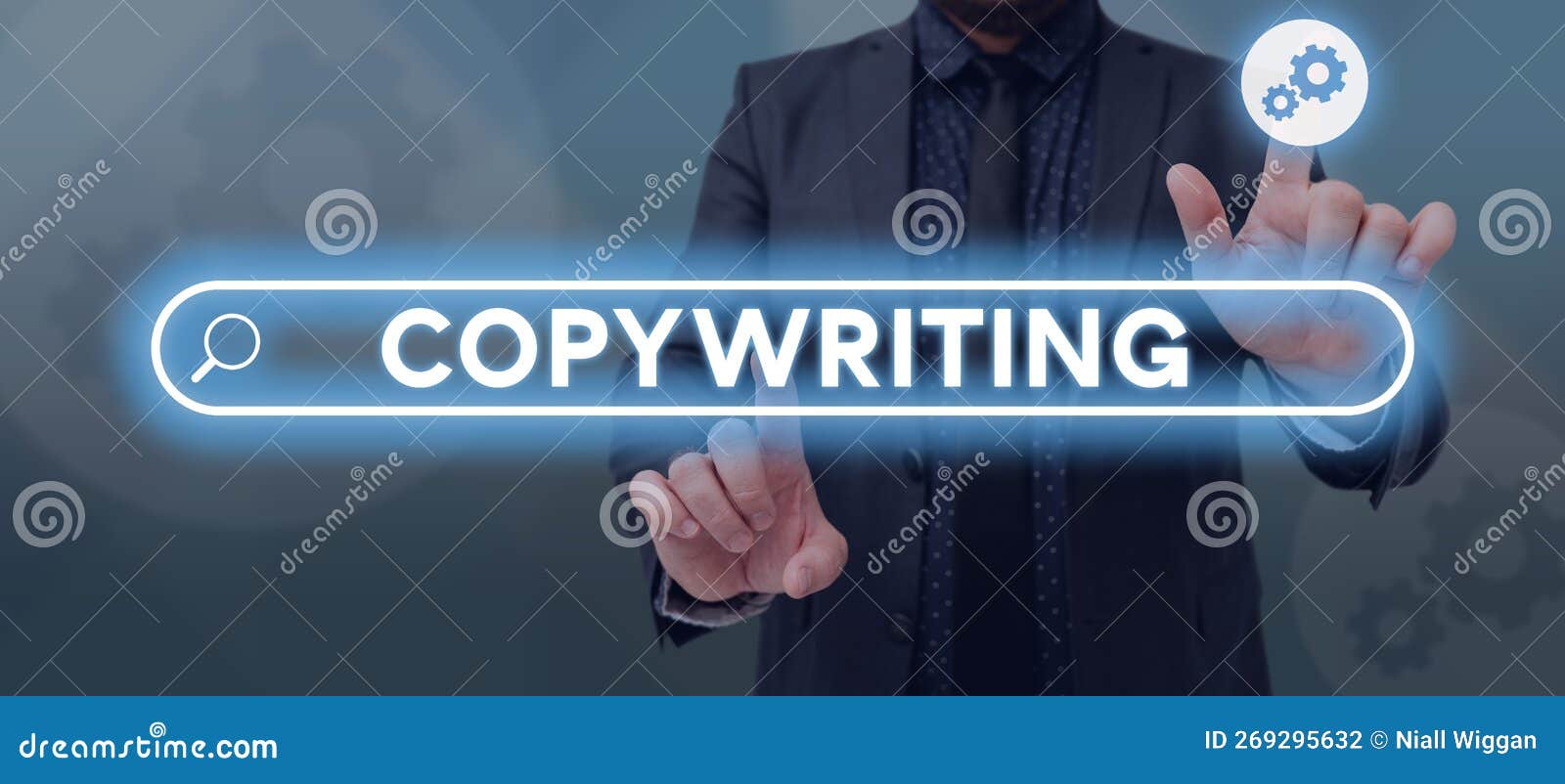 Text Caption Presenting Copywriting. Business Overview Writing the Text ...