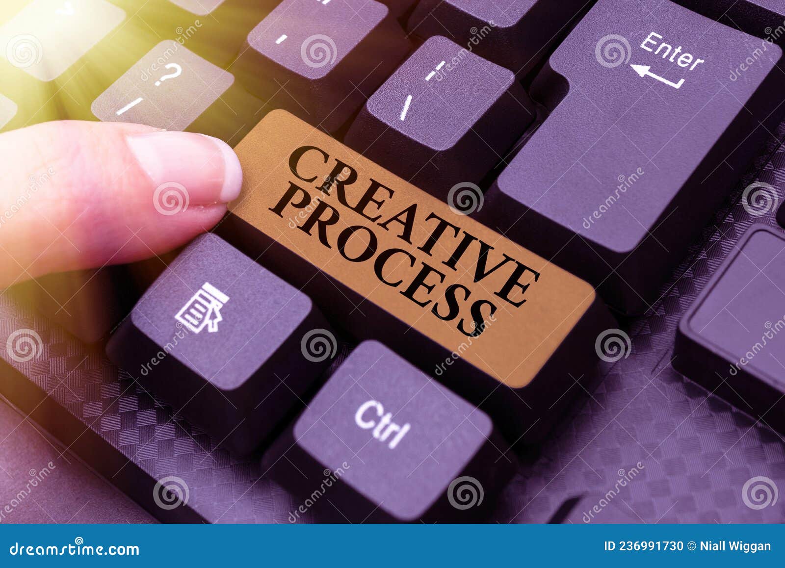 Sign Displaying Creative Process. Internet Concept Act of Making New ...