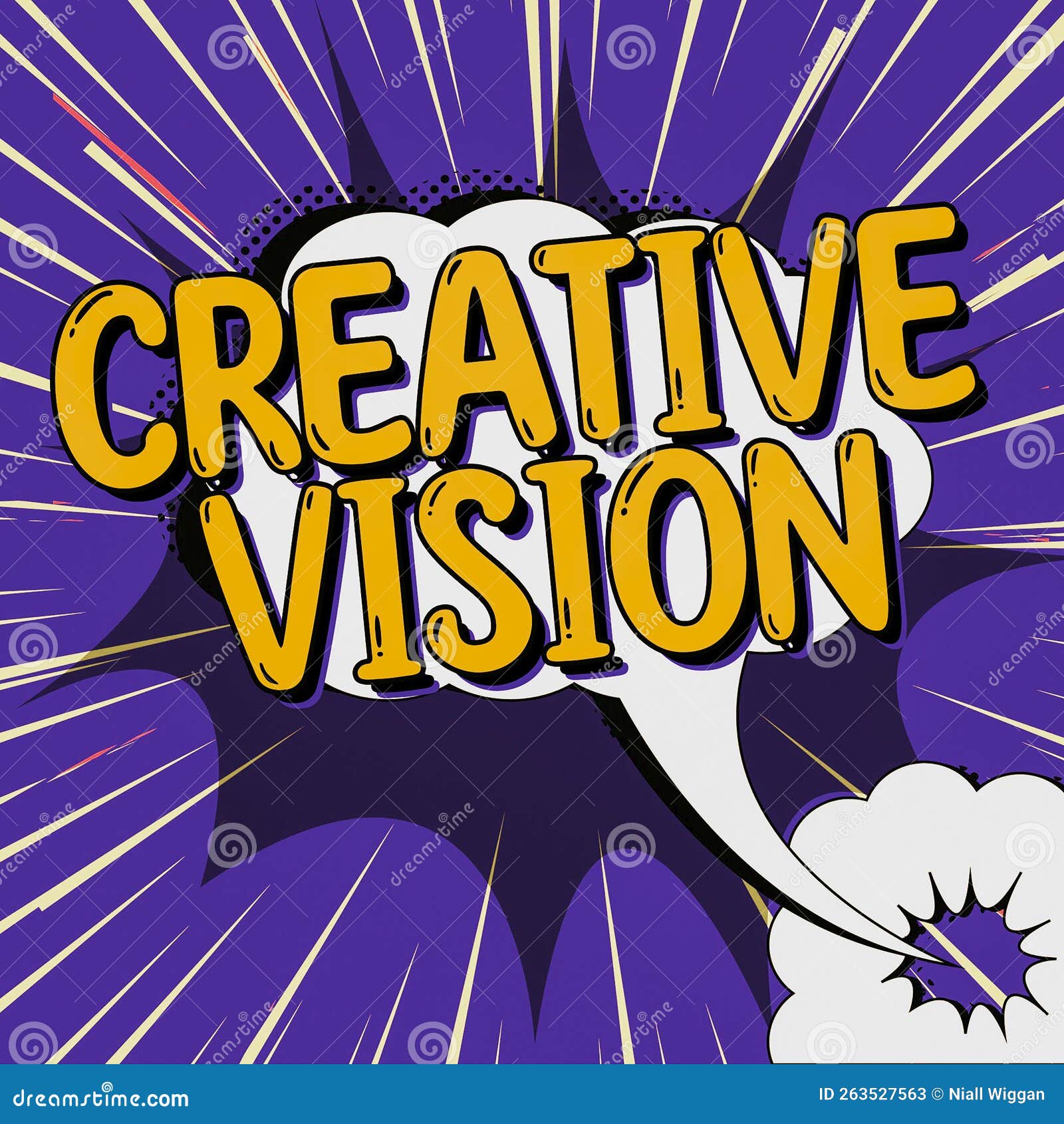 Sign Displaying Creative Vision. Word Written on Process of ...