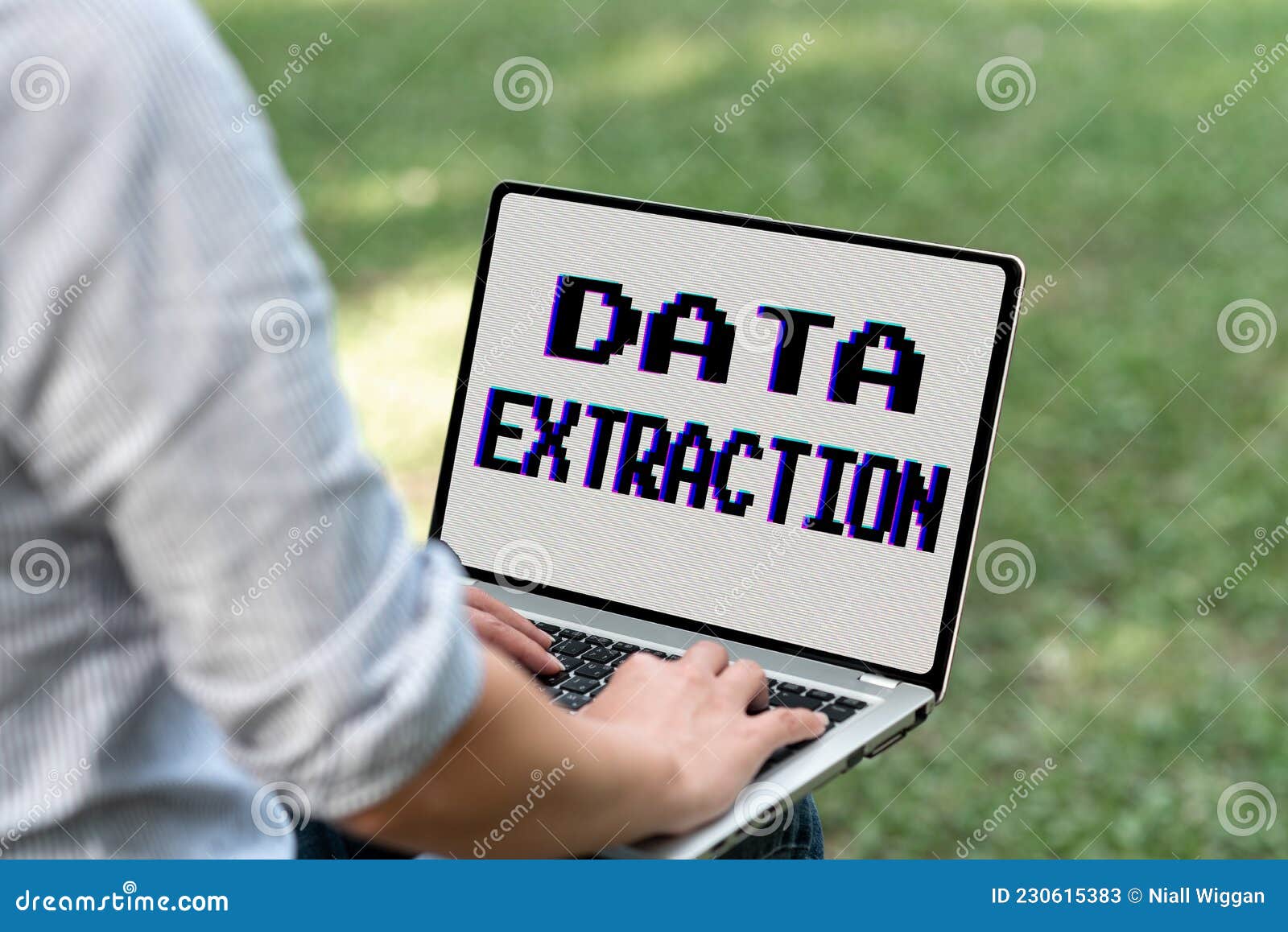 Sign Displaying Data Extraction Word For Act Or Process Of Retrieving Data Out Of Data Sources