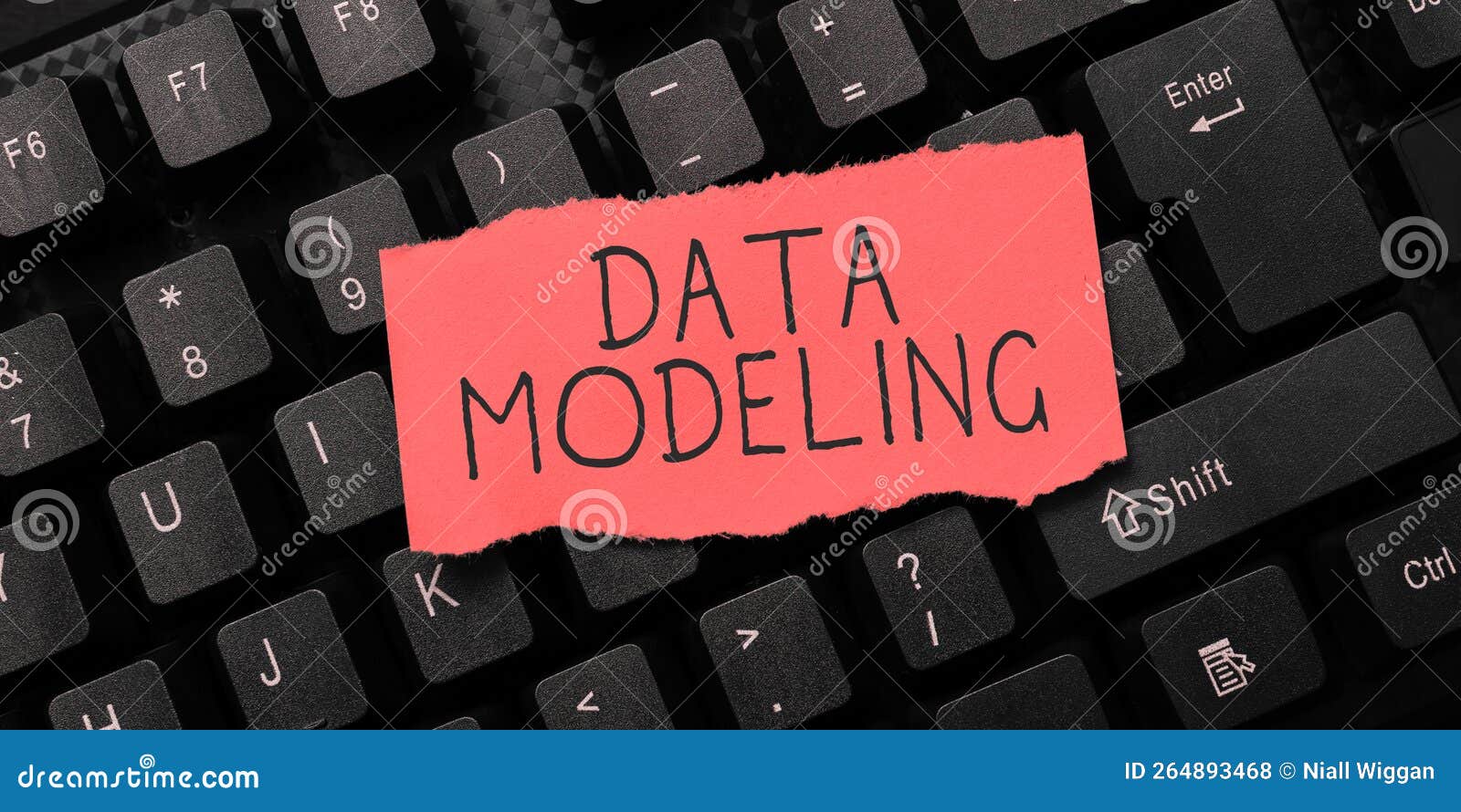 Sign Displaying Data Modeling. Business Overview Process of ...