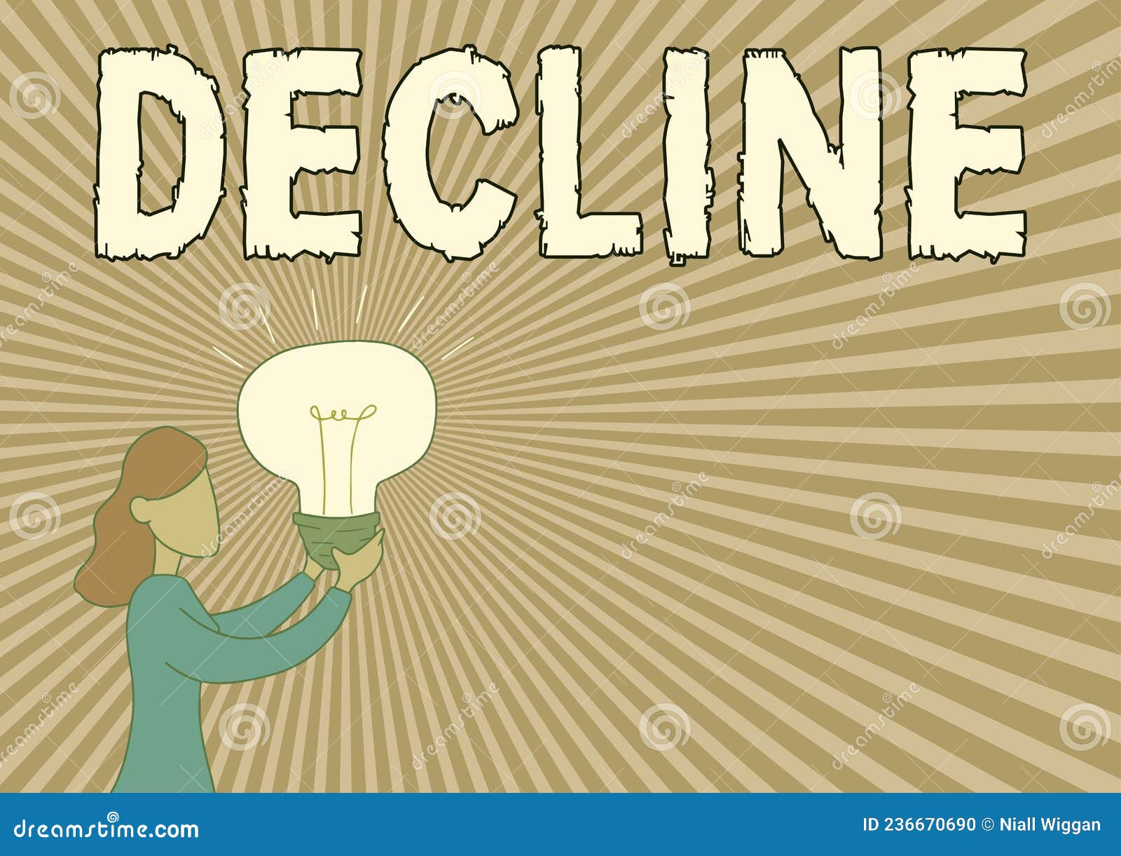 Sign Displaying Decline. Conceptual Photo Become Smaller Fewer less Decrease Politely Refuse ...