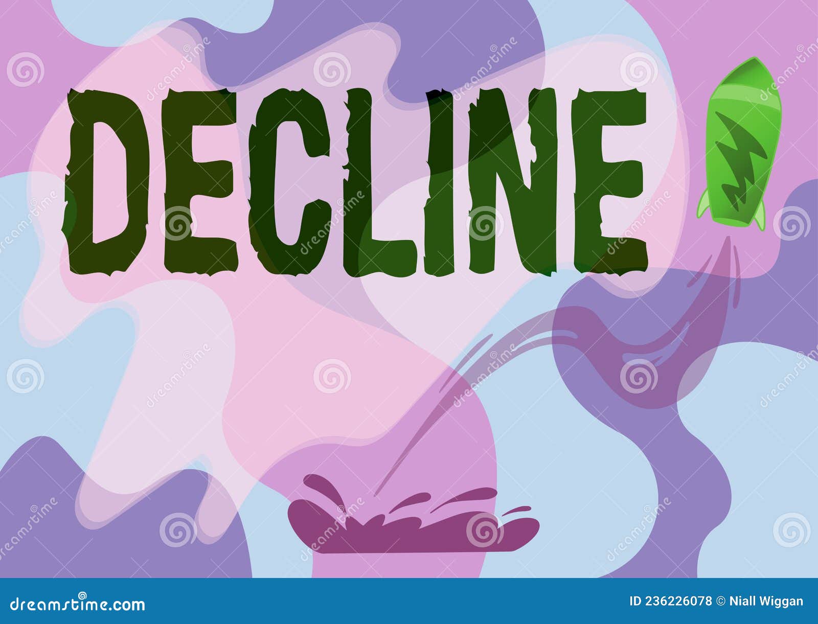 Writing Displaying Text Decline. Business Approach Become Smaller Fewer ...