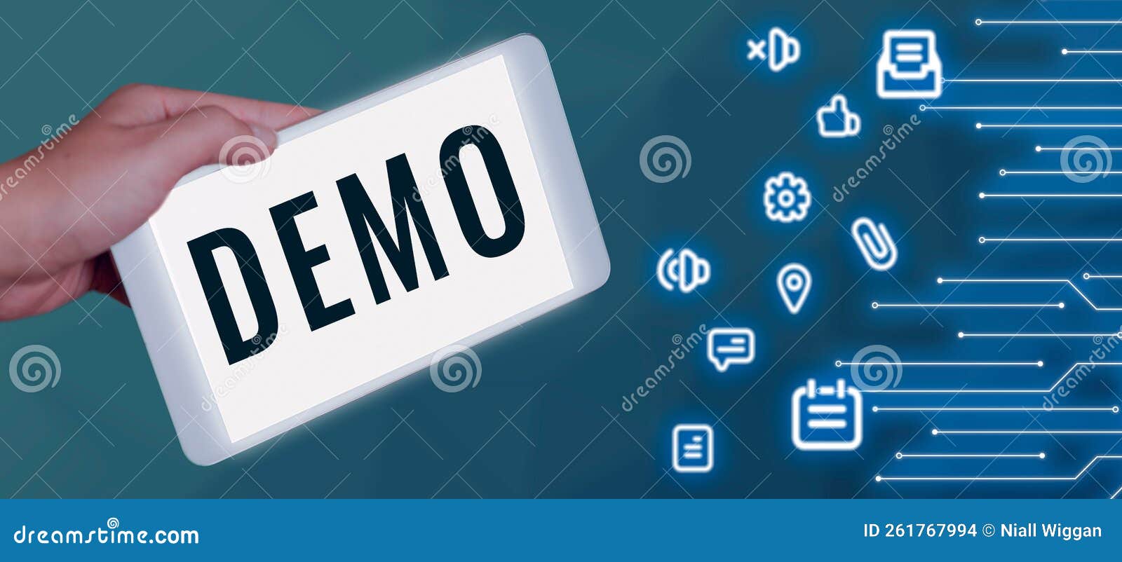 Sign Displaying Demo. Business Concept Exemplification Display ...