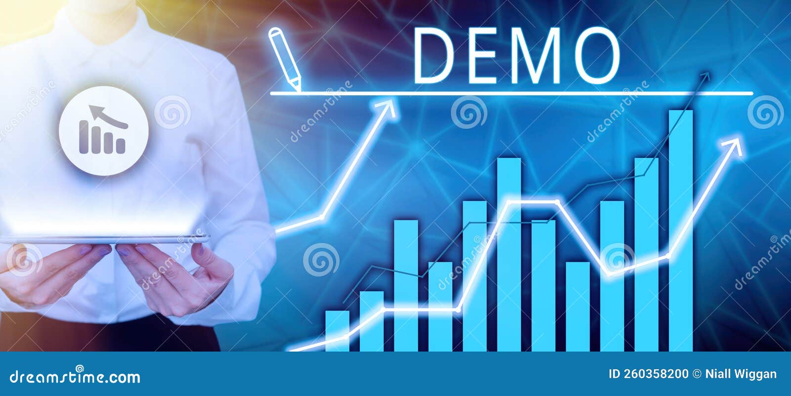 Hand Writing Sign Demo. Concept Meaning Exemplification Display ...