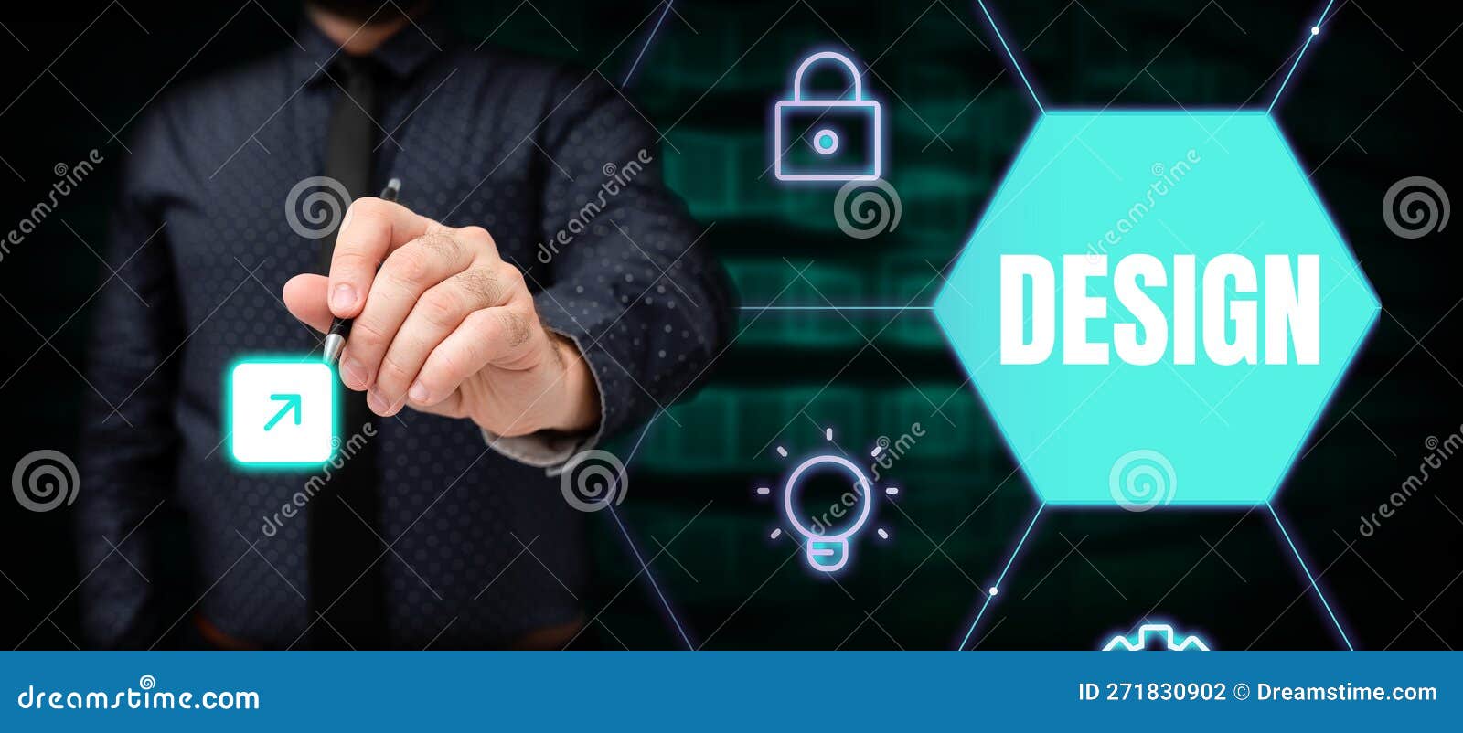 Sign Displaying Design. Word for Plan Drawing Produced To Show Look ...