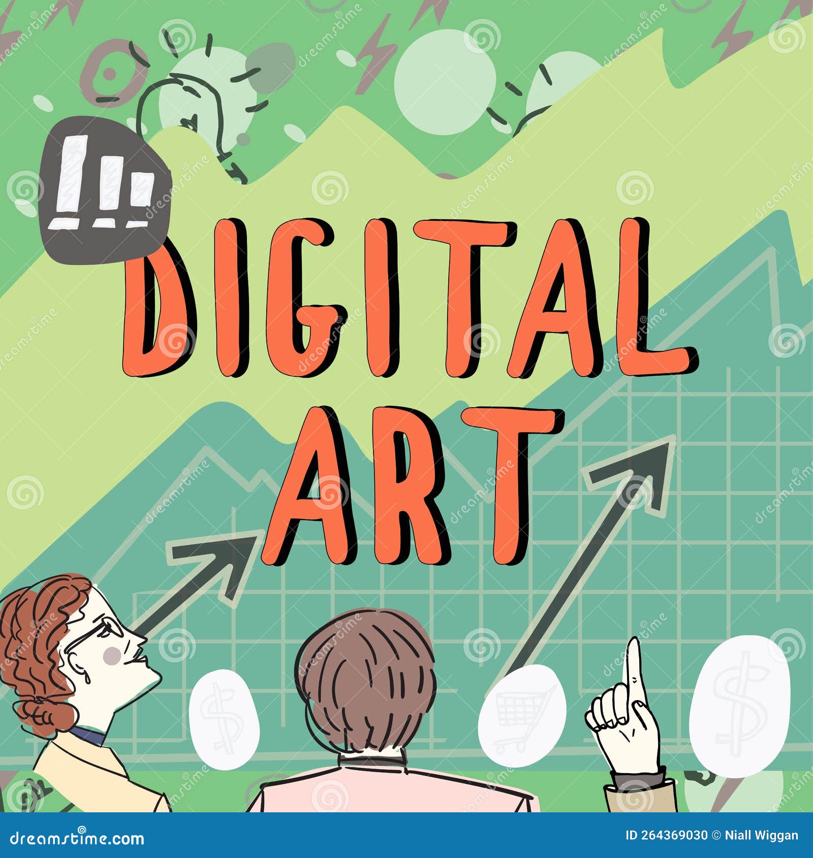 Conceptual Caption Digital Art. Business Approach Use of Skill and ...