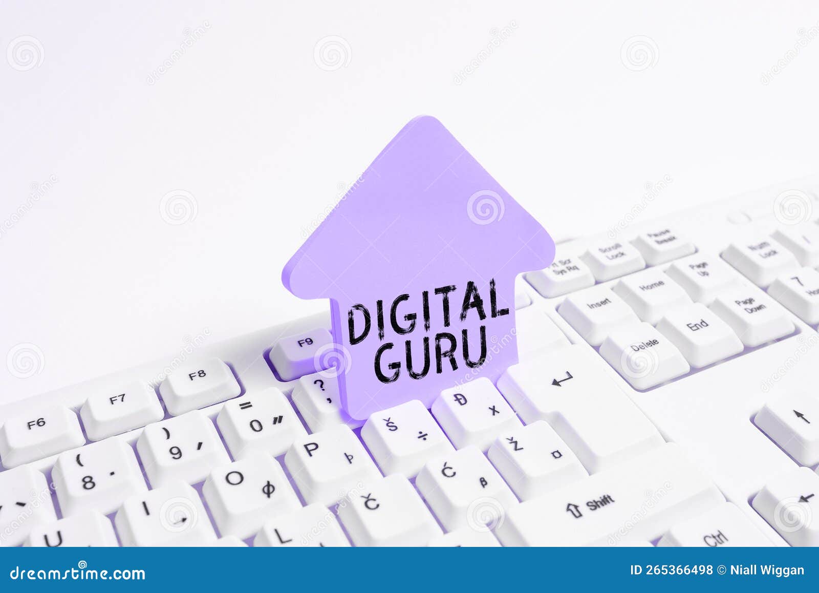 Sign Displaying Digital Guru. Concept Meaning Teacher and Intellectual ...