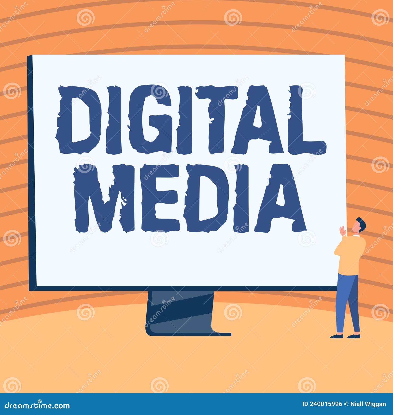 Sign Displaying Digital Media. Conceptual Photo Accessing Any Digitized ...