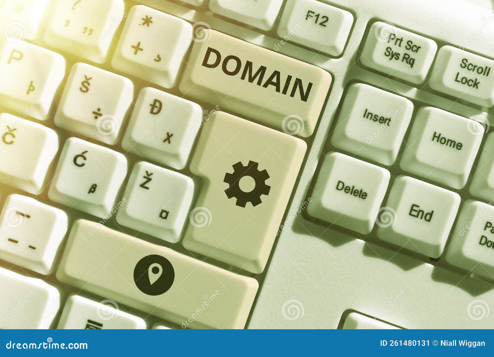 Sign Displaying Domain. Word for Identification String that Defines a ...