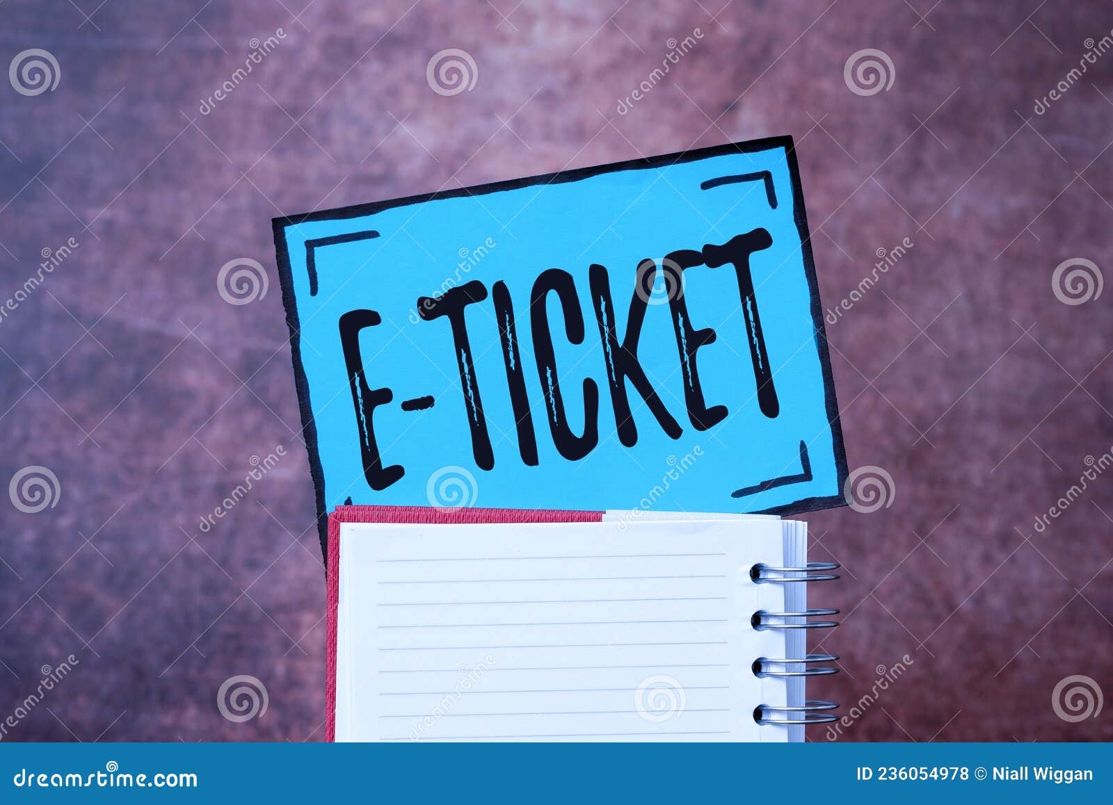 Sign Displaying E Ticket. Word Written on Digital Ticket that is As ...