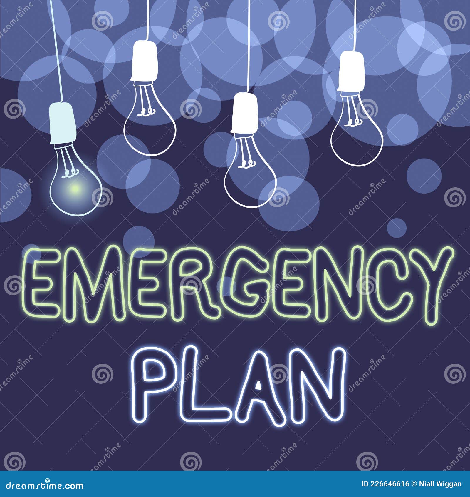 Sign Displaying Emergency Plan. Concept Meaning Instructions that ...