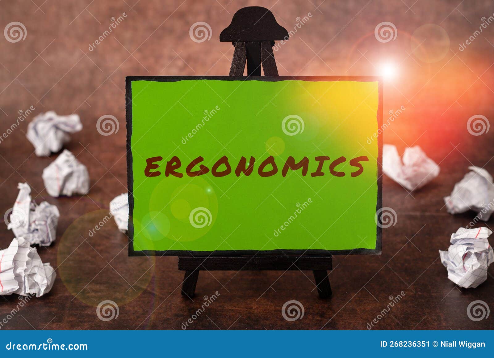 Sign Displaying Ergonomics. Word for Fitting or Designing a Workplace ...