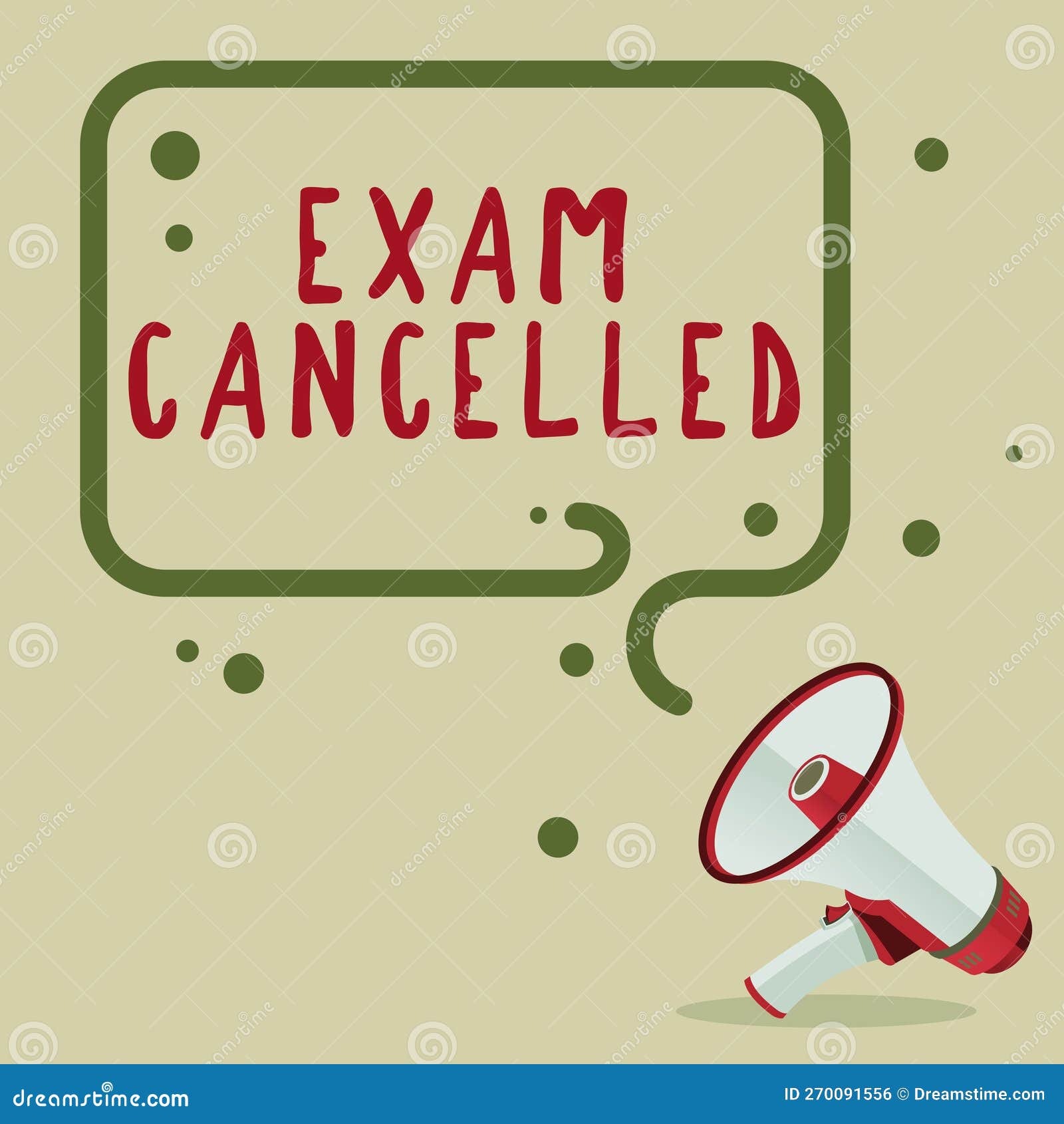 Sign Displaying Exam Cancelled. Word Written on the Precise Predictions ...