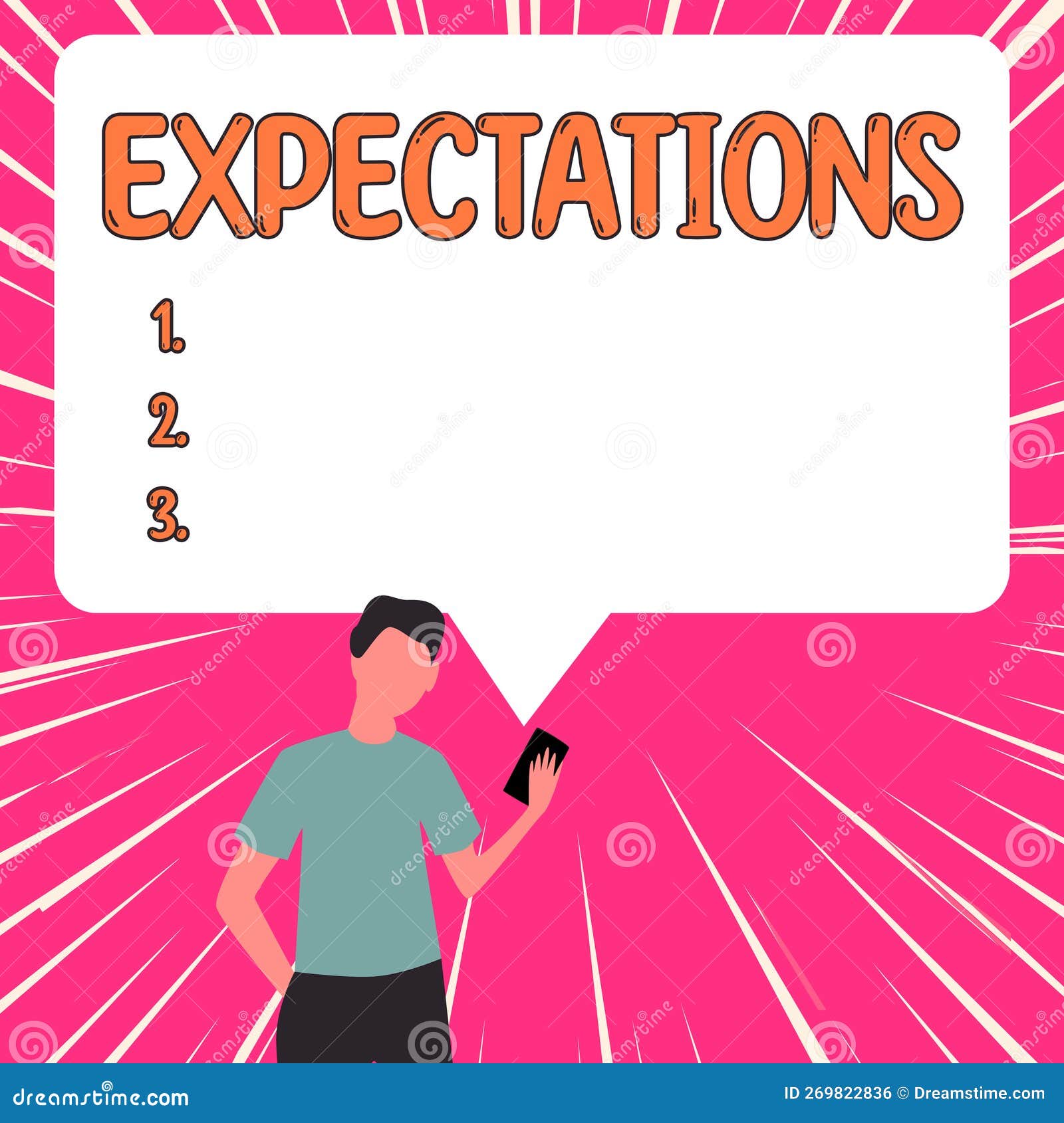 Sign Displaying Expectations. Word for Strong Belief that Something ...