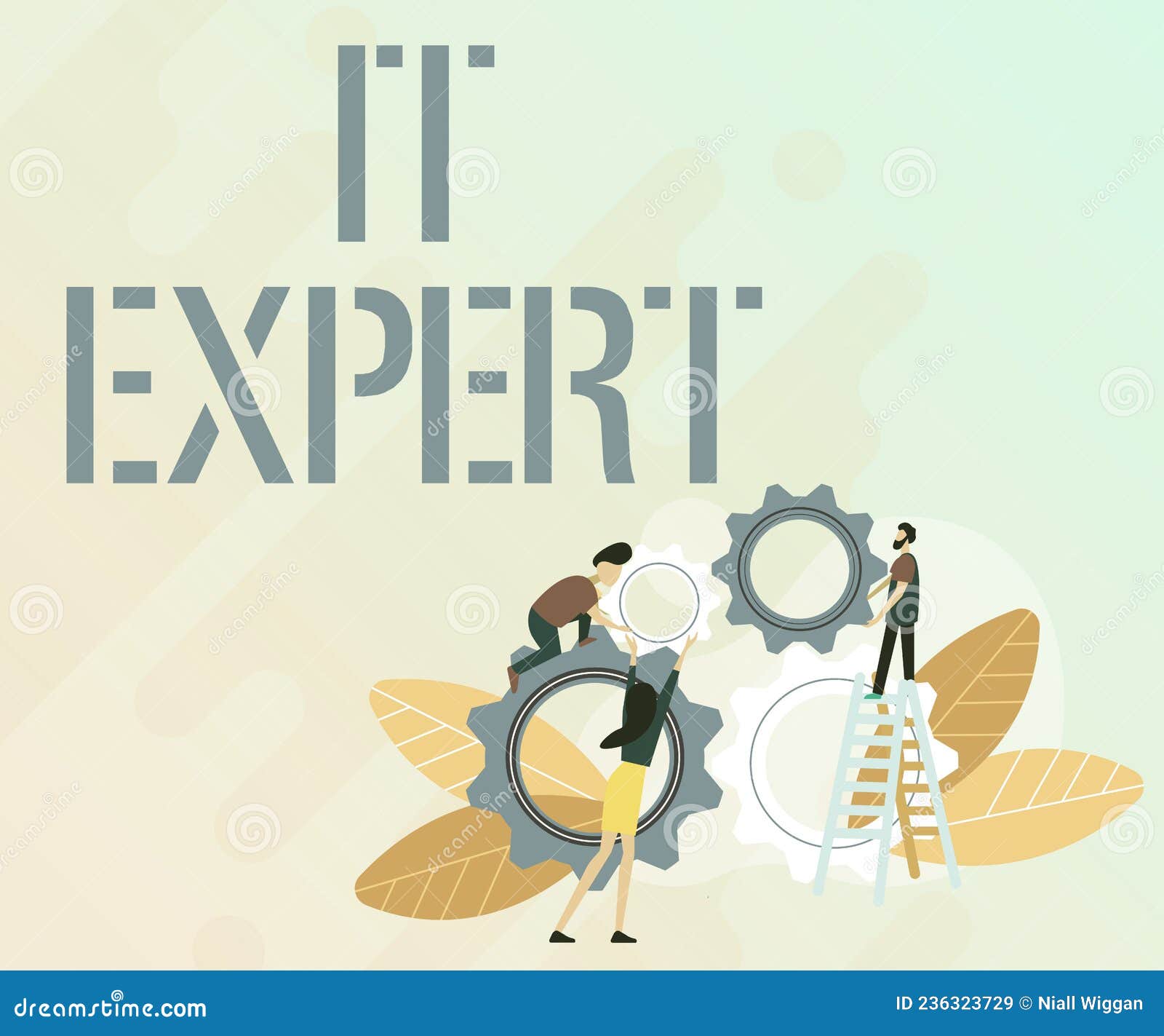 Sign Displaying it Expert. Business Overview Person with a High Level ...