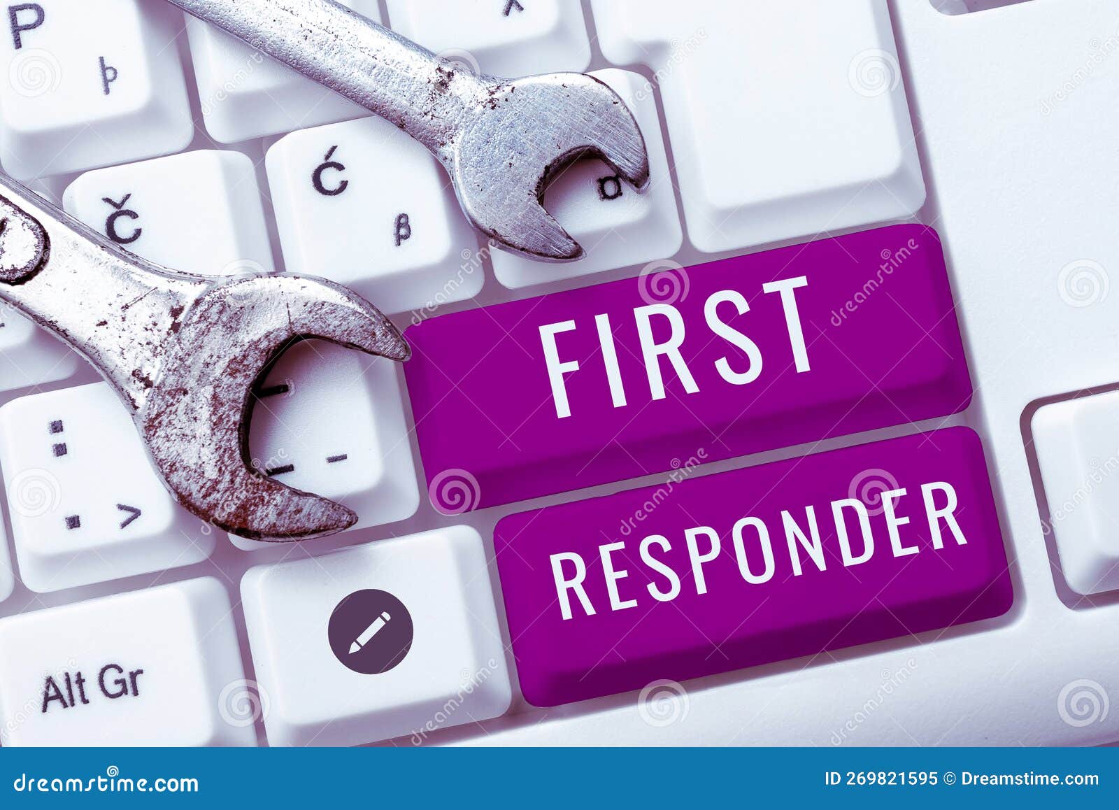 Sign Displaying First Responder. Business Approach a Person Who is ... Sign Displaying First Responder. Business Approach a Person Who is ...