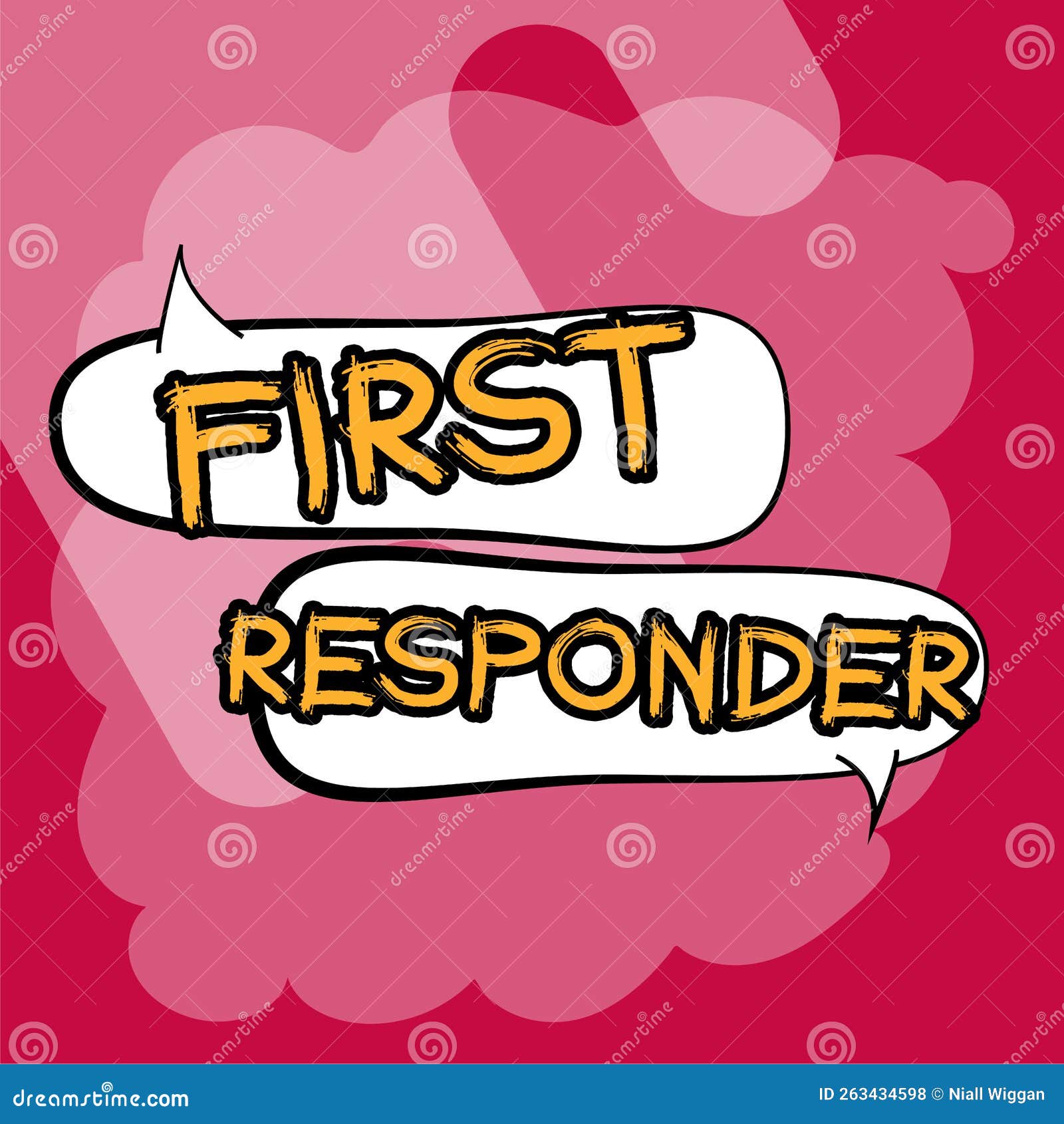 Sign Displaying First Responder. Concept Meaning a Person Who is ... Sign Displaying First Responder. Concept Meaning a Person Who is ...