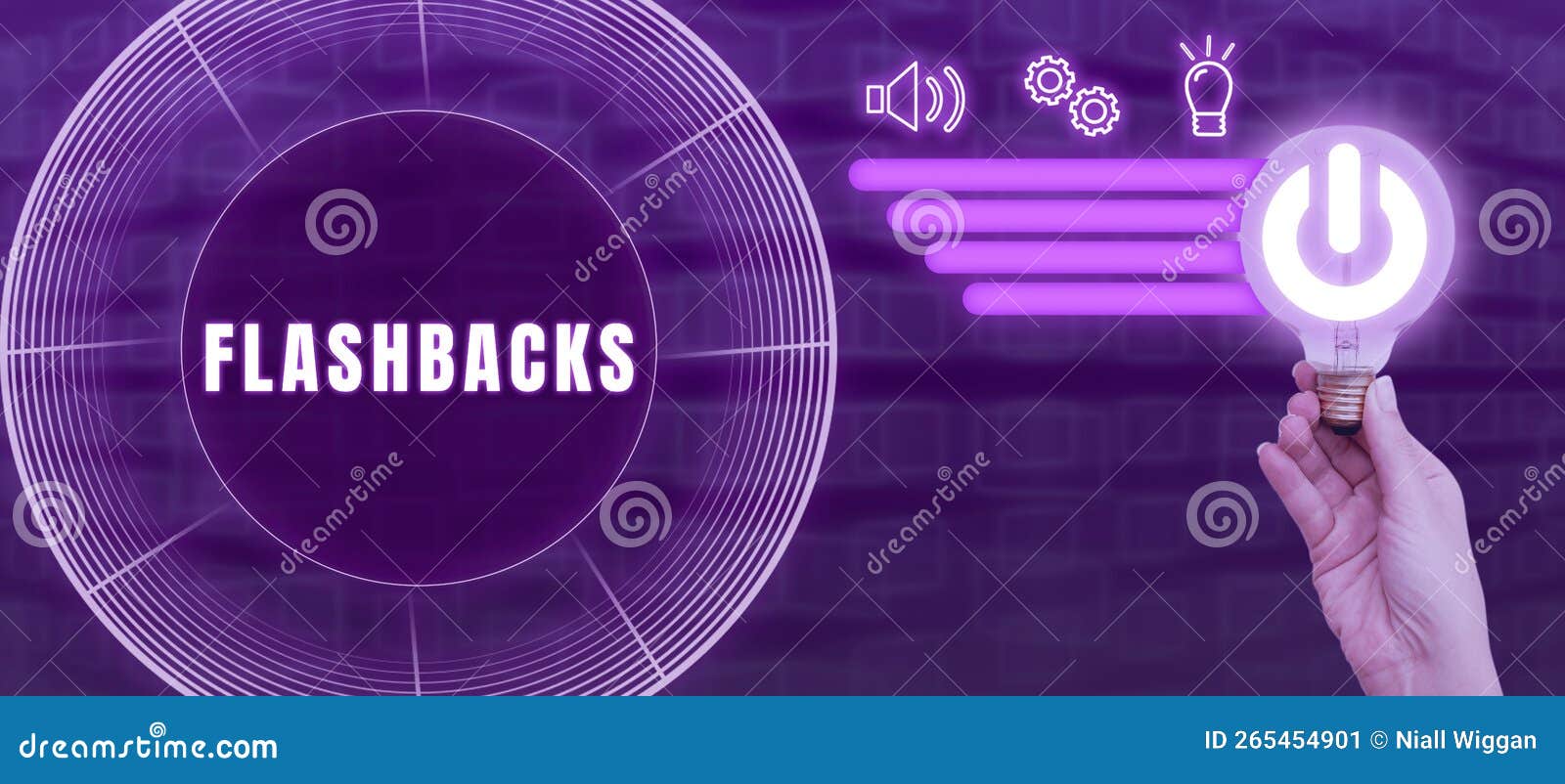 Sign Displaying Flashbacks. Business Approach Interruption of ...