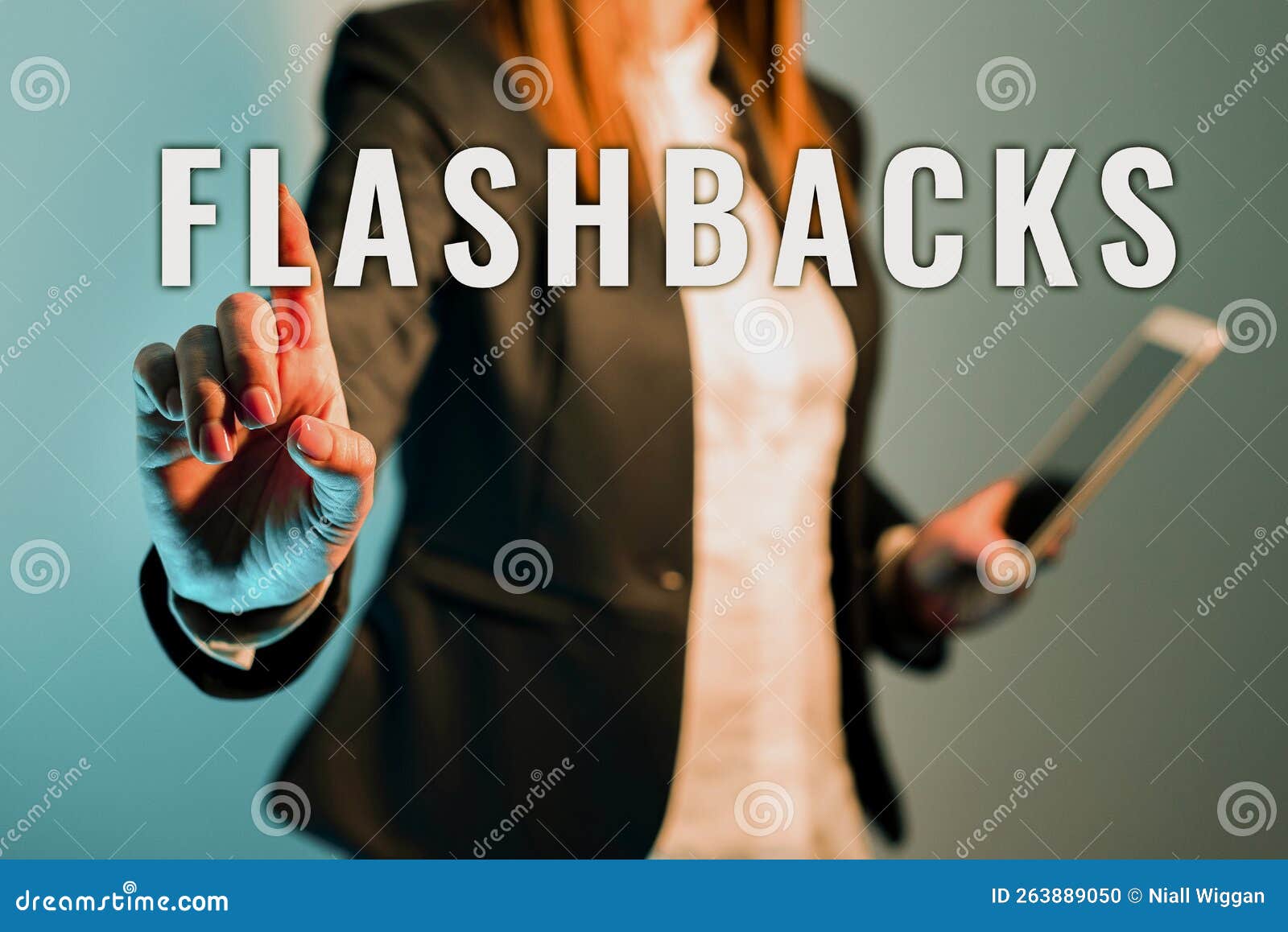 Conceptual Display Flashbacks. Word Written on Interruption of ...