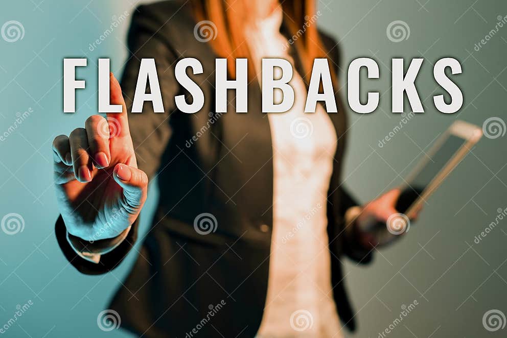 Conceptual Display Flashbacks. Word Written on Interruption of ...