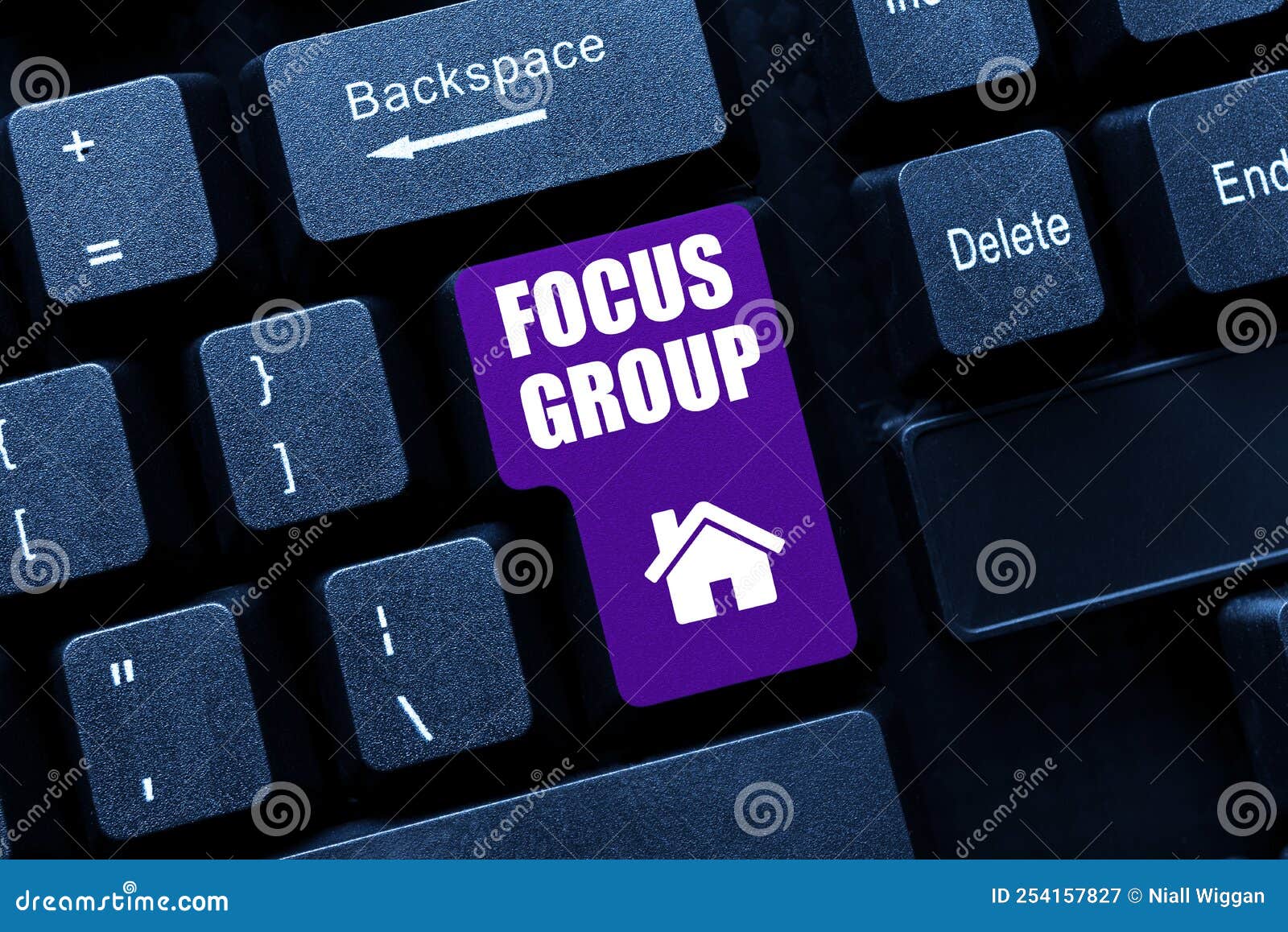 Sign Displaying Focus Group Word For Showing Assembled To Participate