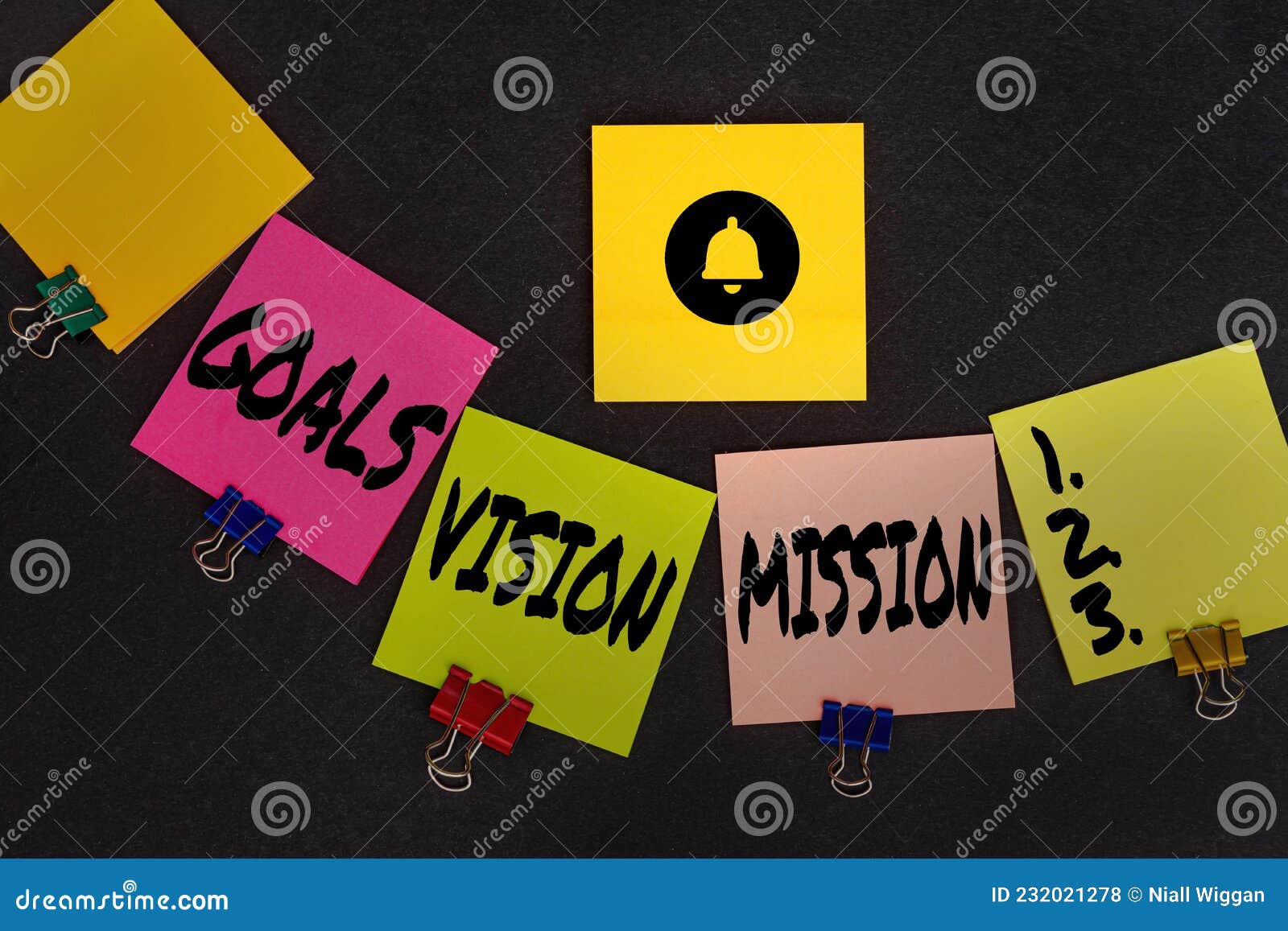 Sign Displaying Goals Vision Mission. Concept Meaning Practical ...