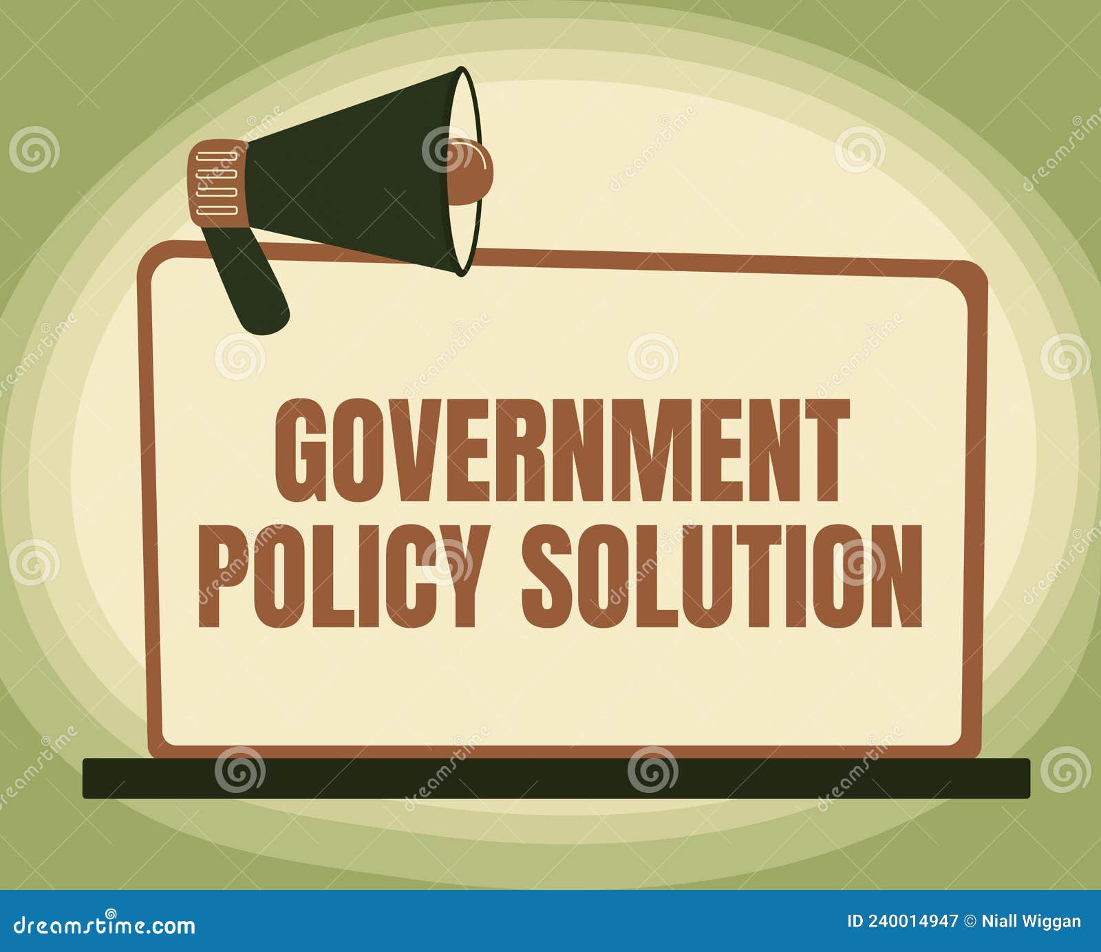 Sign Displaying Government Policy Solution. Business Concept Designed ...