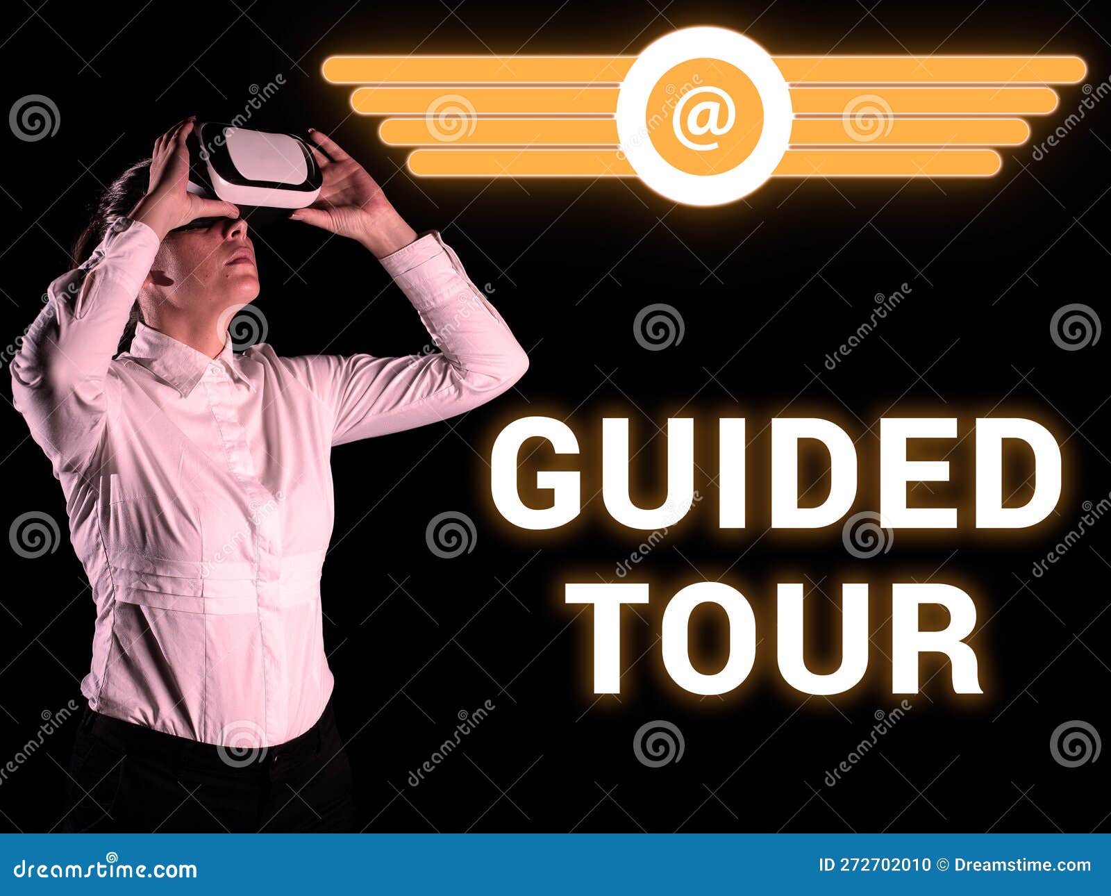 Sign Displaying Guided Tour. Concept Meaning Advice or Information ...