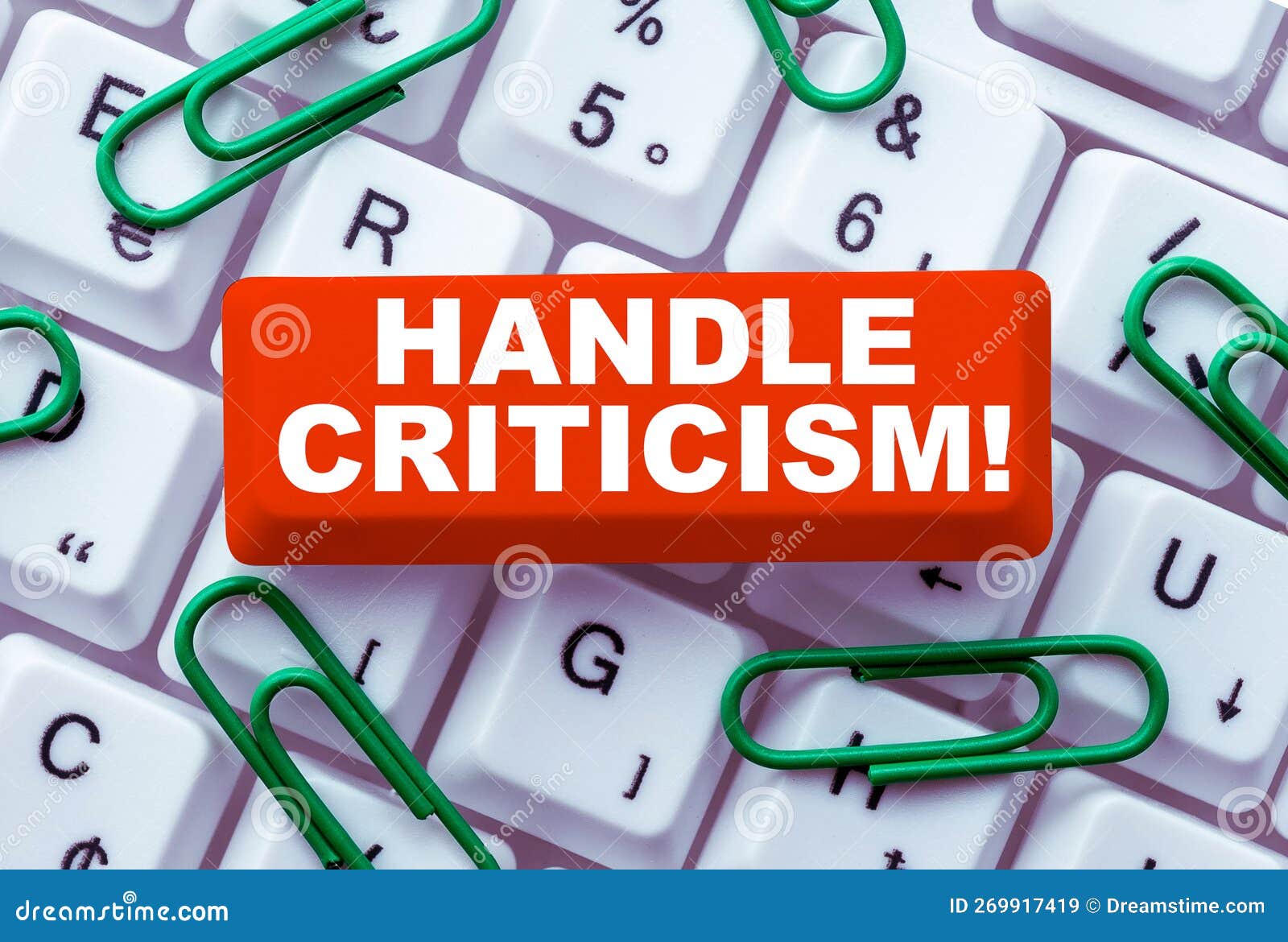 Conceptual Caption Handle Criticism. Business Concept Process of ...