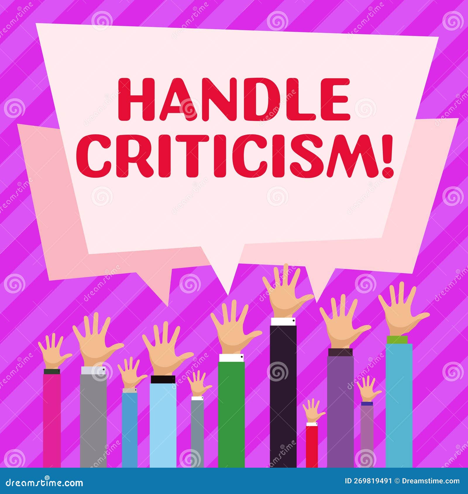 Sign Displaying Handle Criticism. Concept Meaning Process of ...